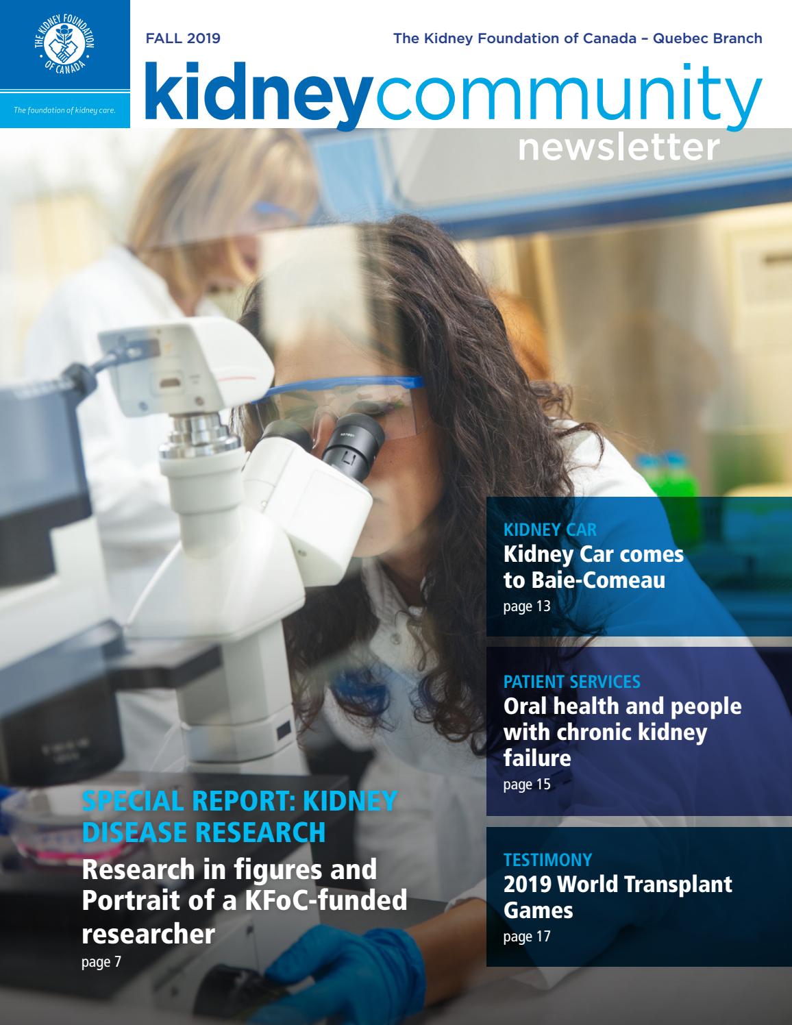 The Kidney Community Newsletter - Fall 2019 by The Kidney Foundation ...