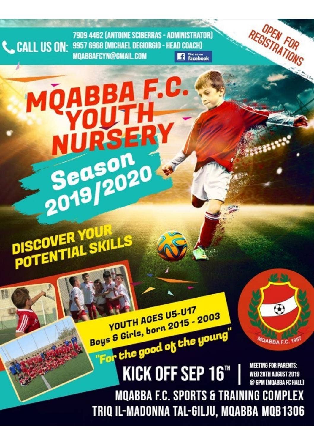 Mqabba FC Youth Nursery - Application Season 2019/2020 by Mqabba FC ...