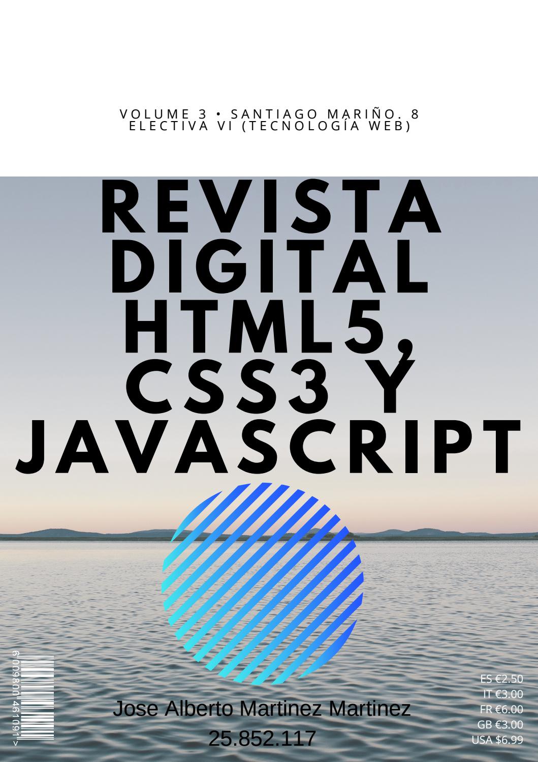 Revista Digital HTML5, CSS3 y JavaScript by jose alberto martinez ...