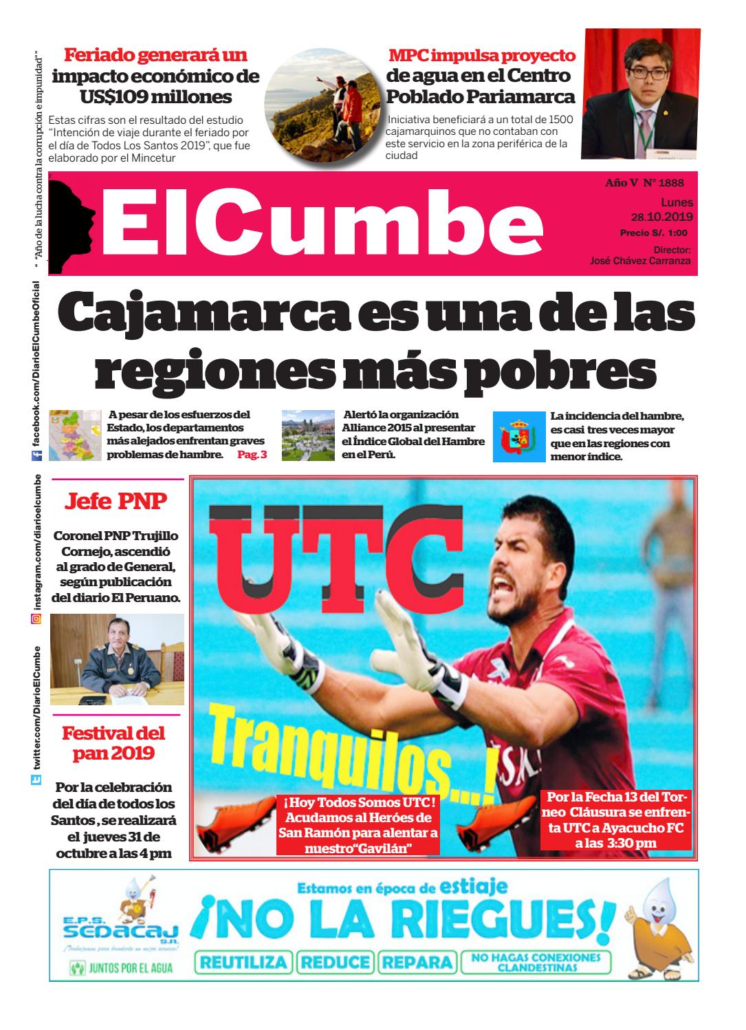 Diario El Cumbe 28 Octubre 2019 by Diario El Cumbe - Issuu