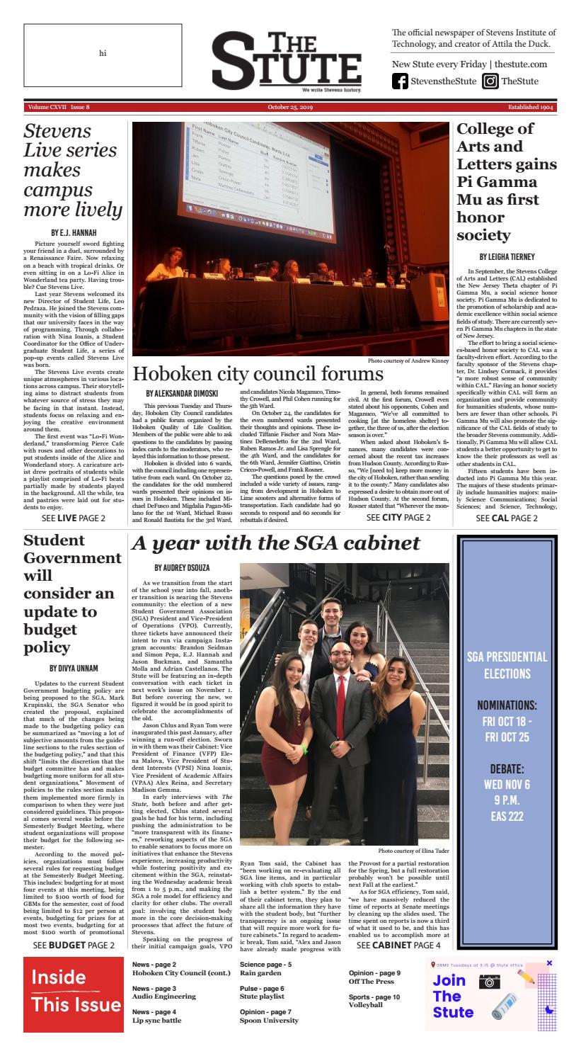 [The Stute] October 25, 2019 (Issue 7, CXXII) by The Stute - Issuu