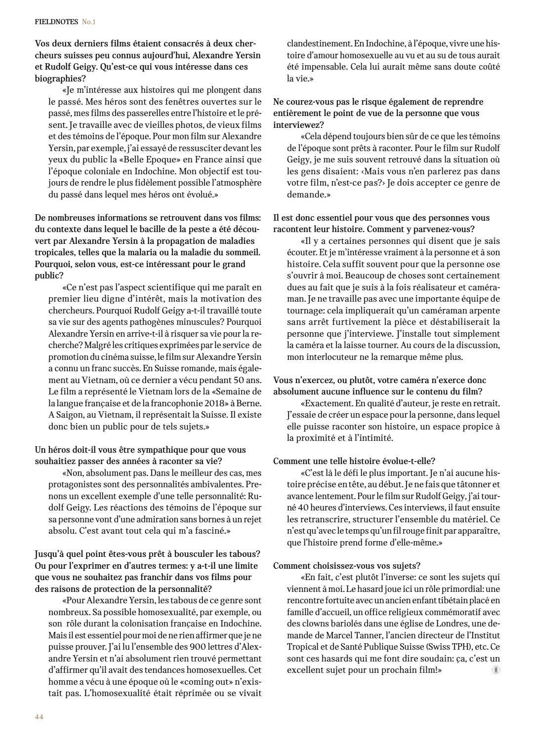 Fieldnotes No1 – Ein Wissenschaftsmagazin der R. Geigy-Stiftung by ...