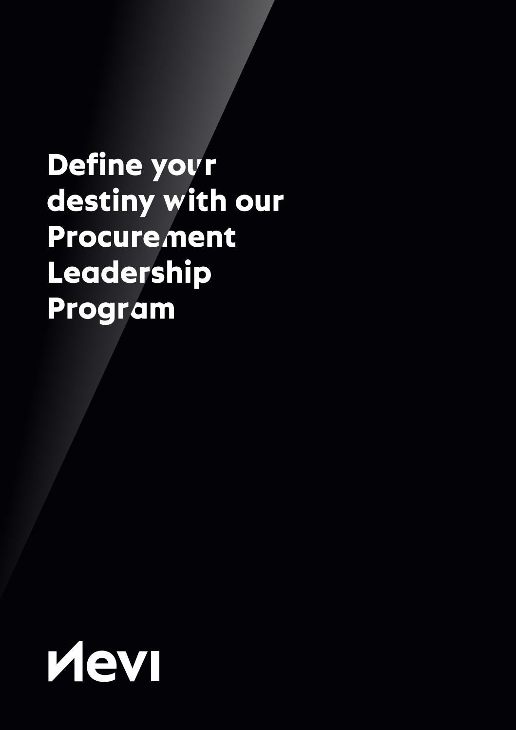Brochure Nevi Procurement Leadership Program by Nevi - Issuu