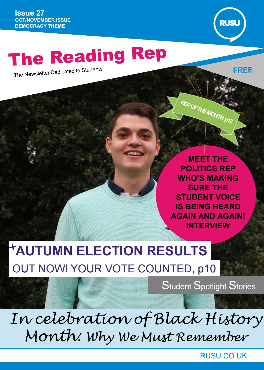 The Reading Rep Issue 27 by Reading Students' Union - Issuu