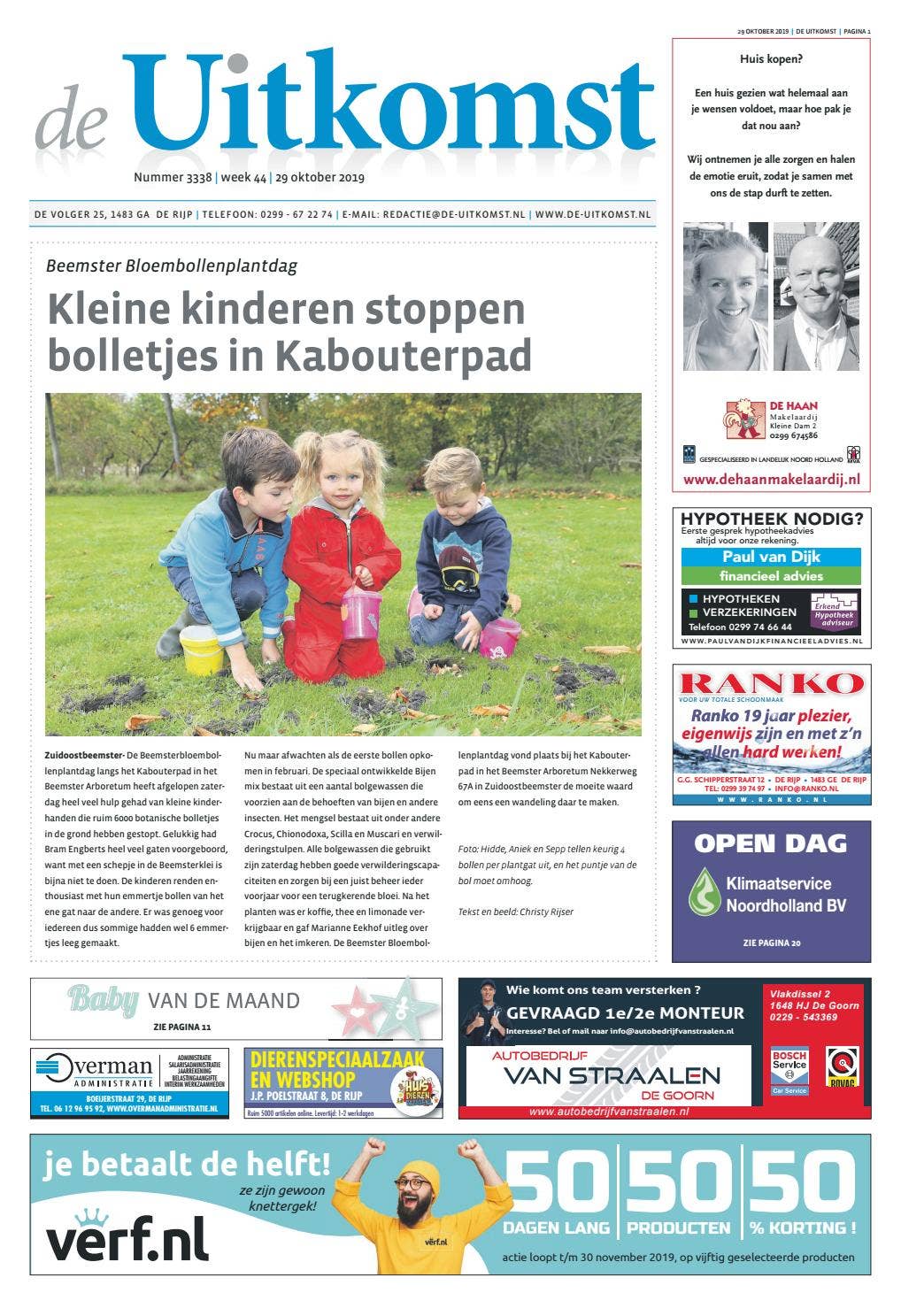 De Uitkomst, week 44 2019 by Uitgeverij De Uitkomst - Issuu