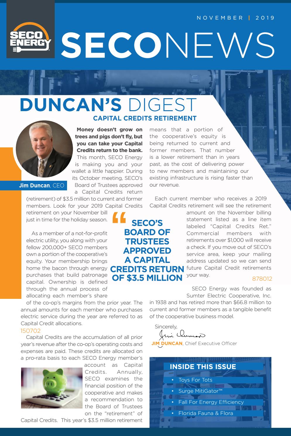 November 2019 SECO News by SECO Energy - Issuu