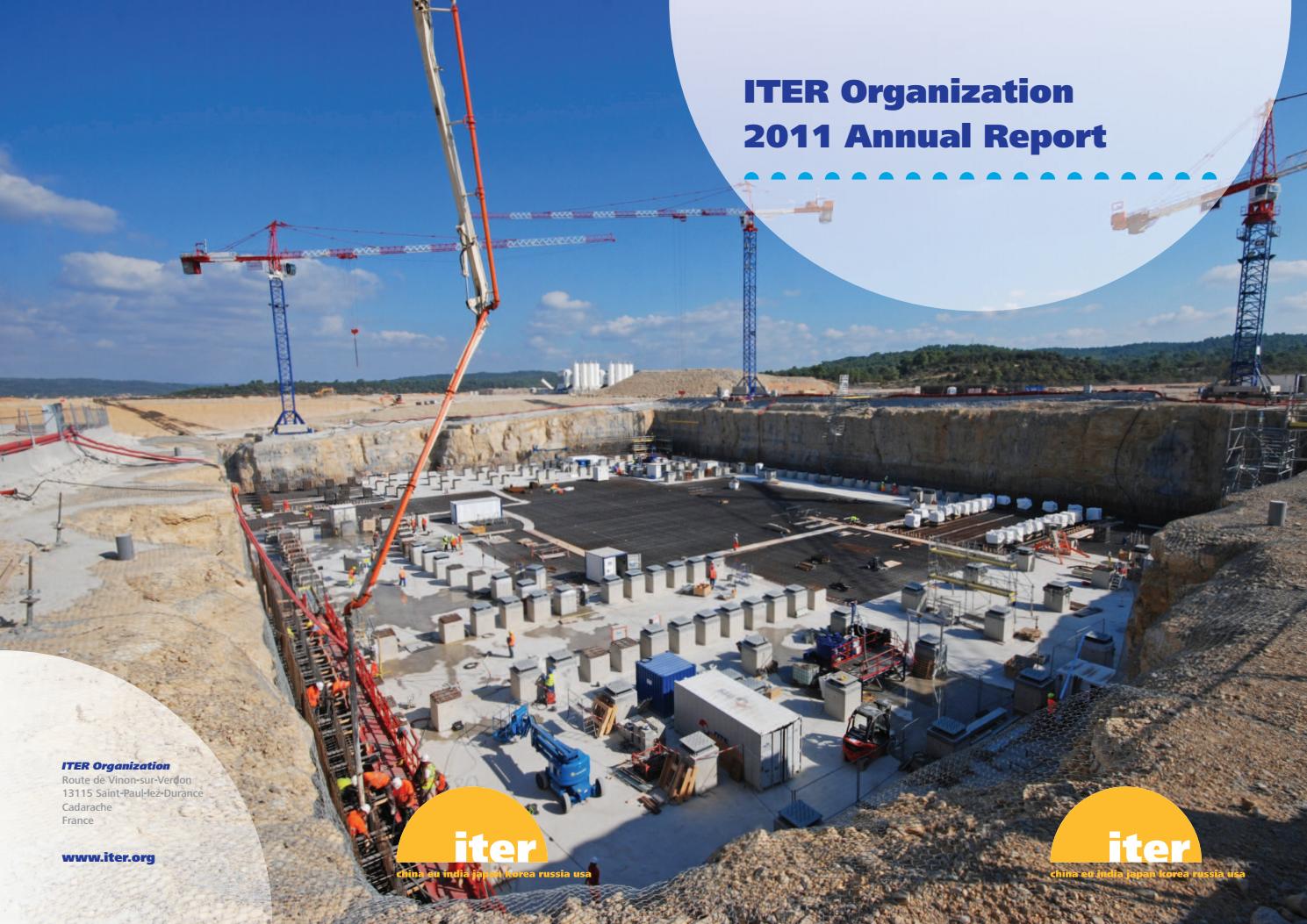 ITER ORGANIZATION 2011 ANNUAL REPORT by iterorg - Issuu