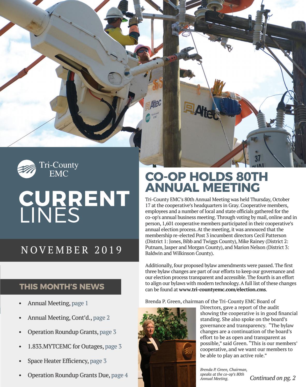 Current Lines - November 2019 by Tri-County EMC - Issuu
