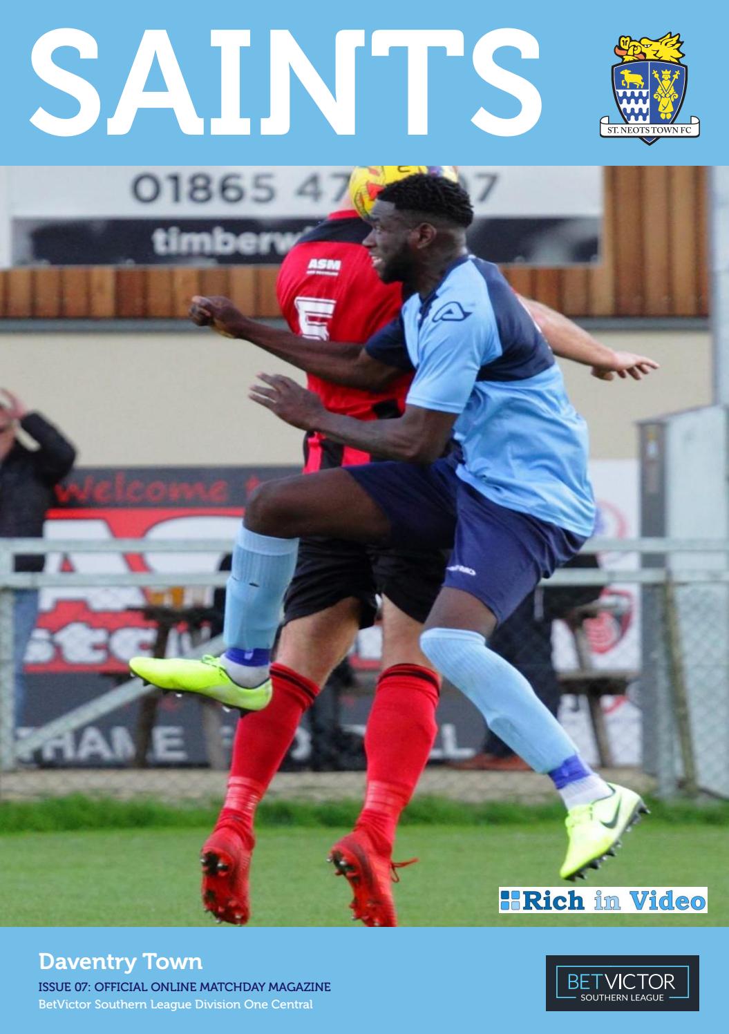 2019-2020 St Neots Town Vs Daventry Town Issue 07 by St Neots Town ...