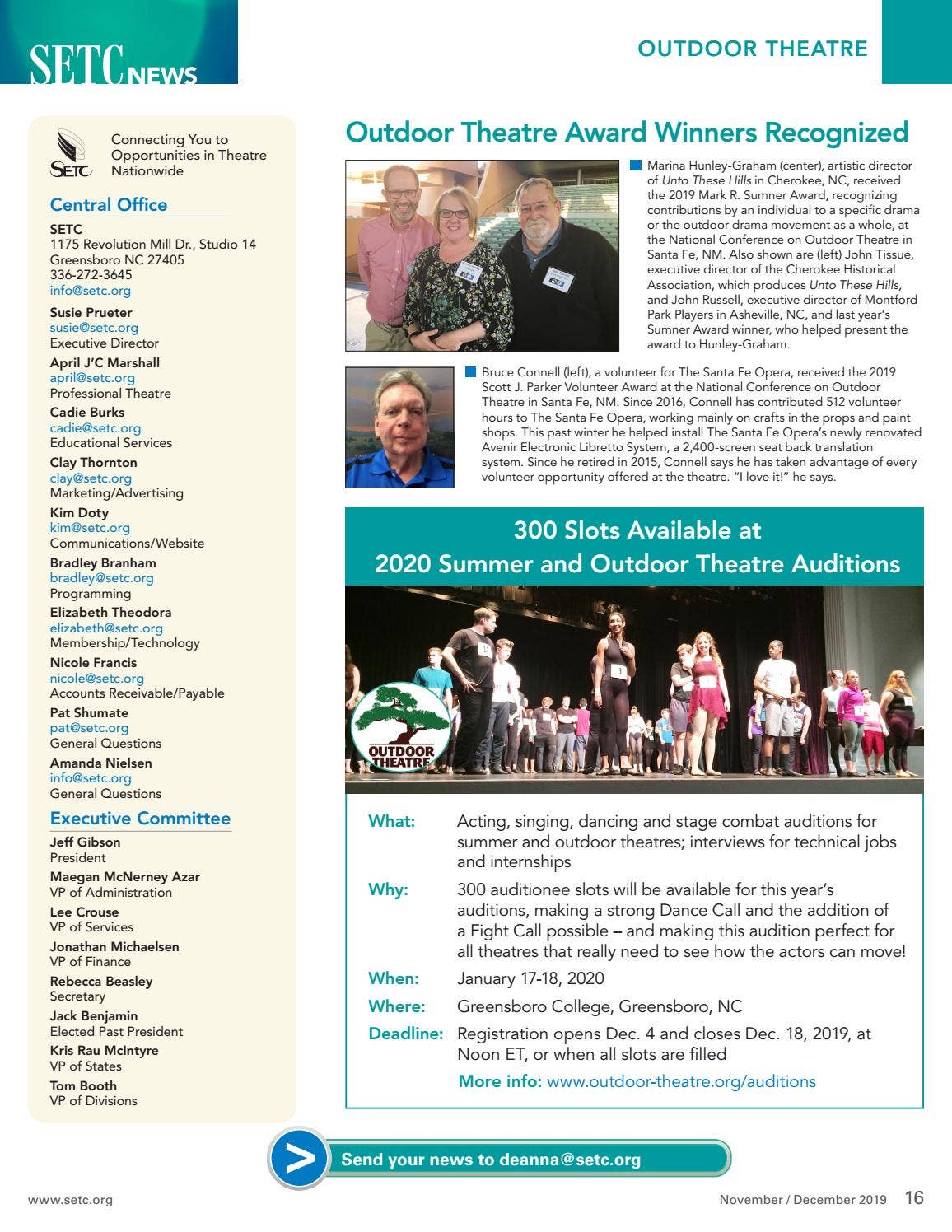 SETC News November/December 2019 by Southeastern Theatre Conference - Issuu