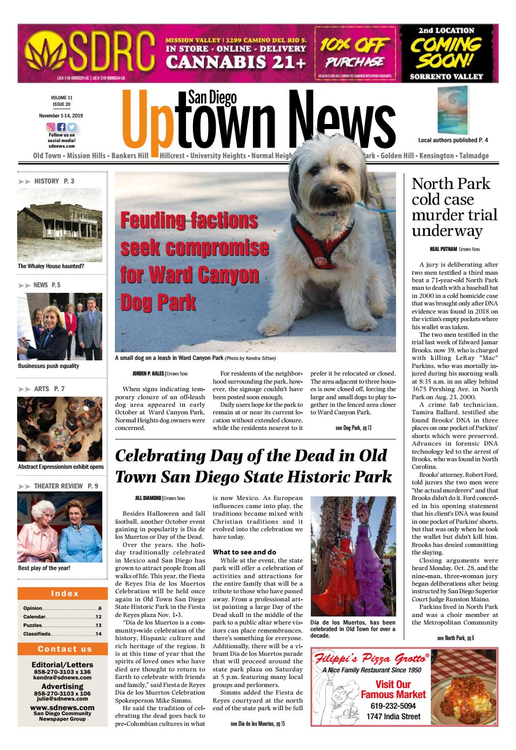 San Diego Uptown News, November 1st, 2019 by San Diego Community ...