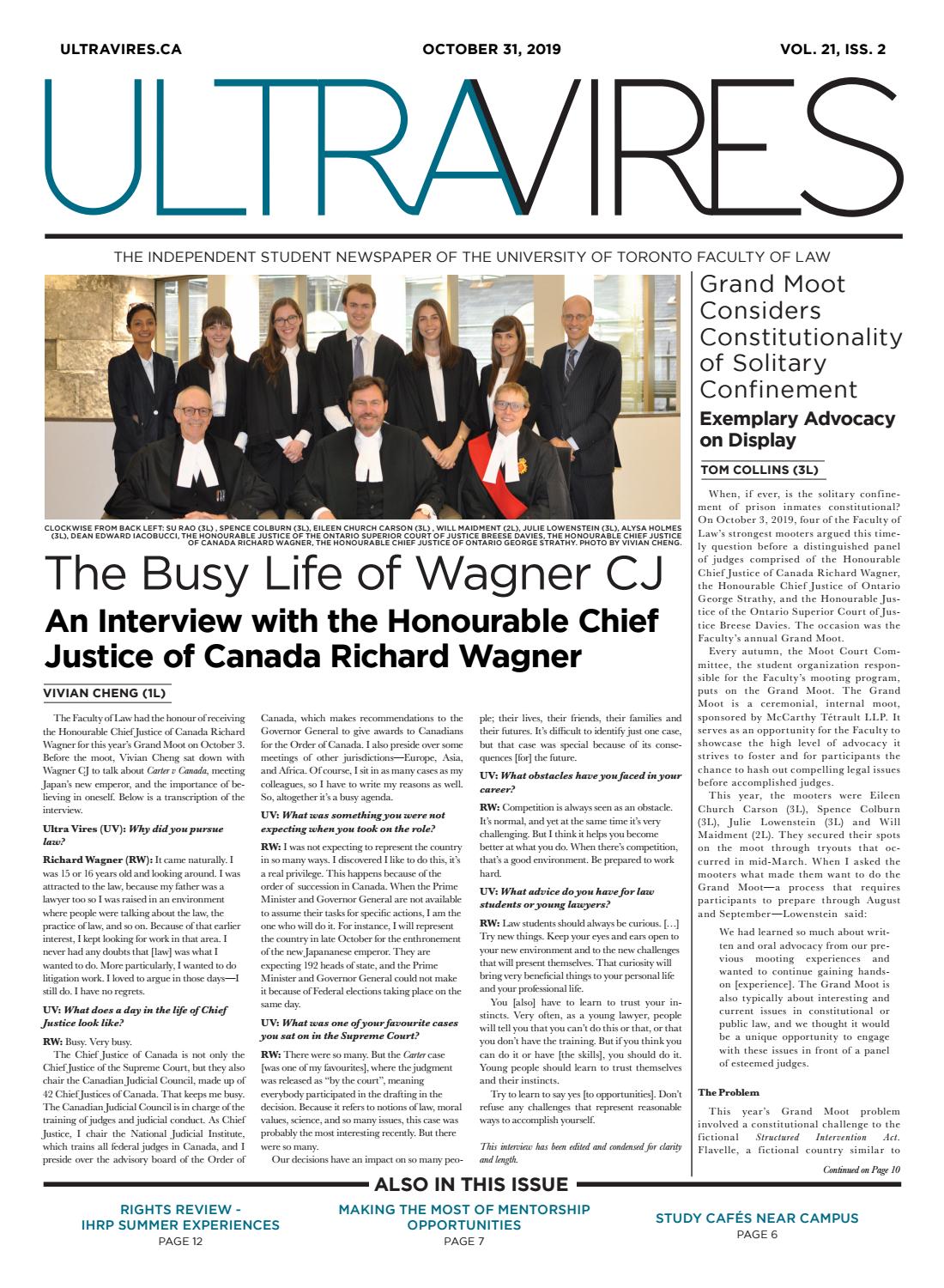 Ultra Vires Vol 21 Issue 2 — October 2019 by Ultra Vires - Issuu