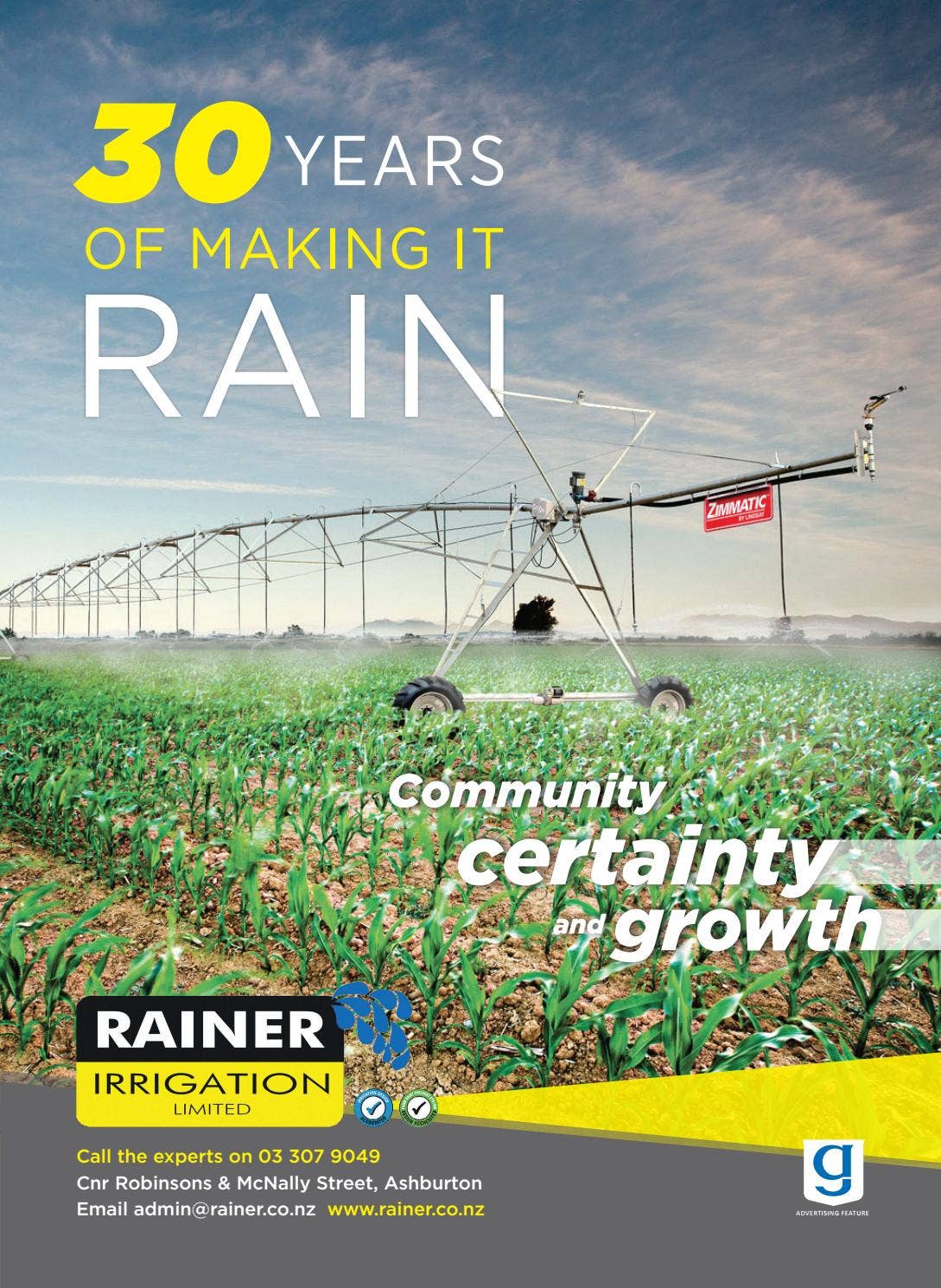 October 2019 - Rainer Irrigation - 30 years of making it rain by ...