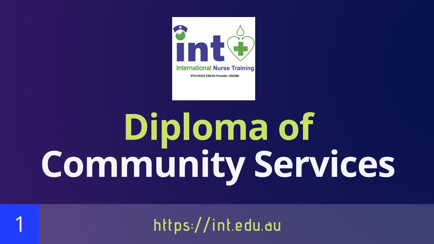 Diploma of Community Services by INT International Nurse Training - Issuu