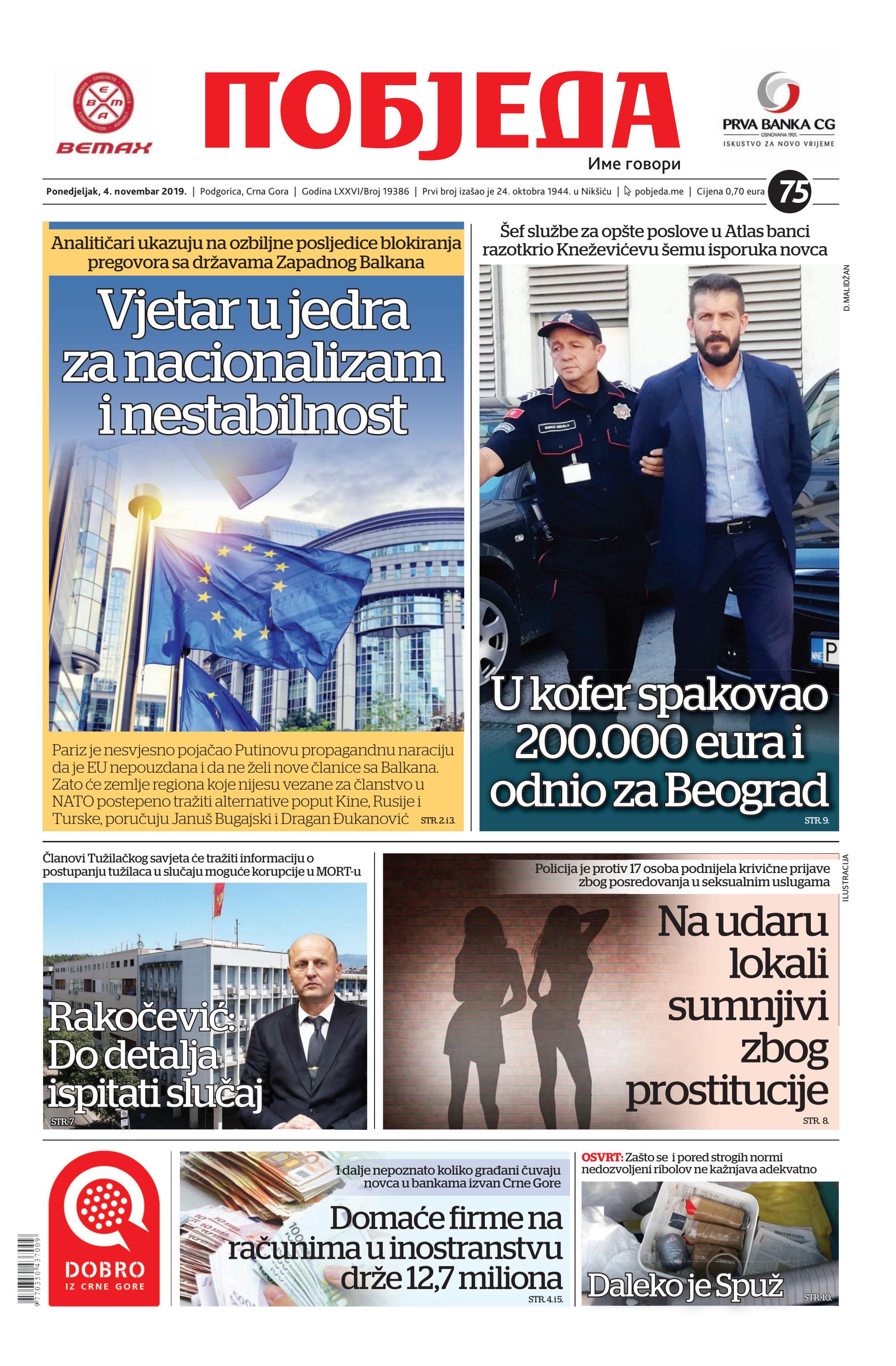 Dnevni list Pobjeda 04.11.2019. by Pobjeda - Issuu