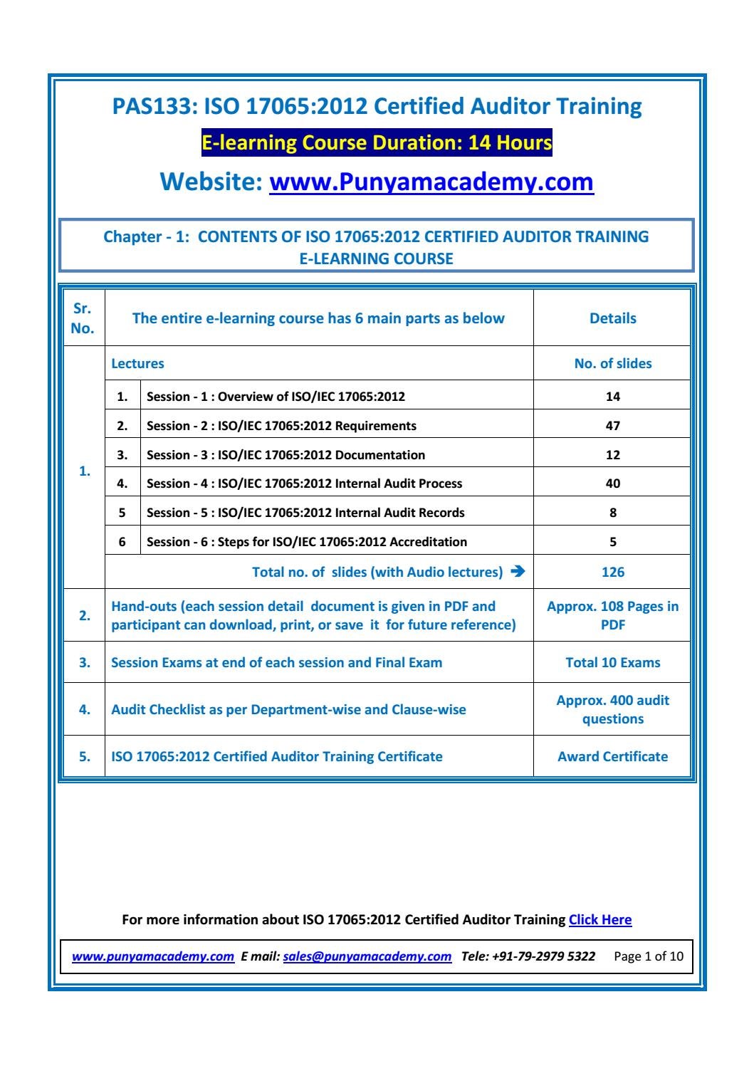 How to Get ISO 17065 Certified Auditor Training? by Punyam Academy - Issuu