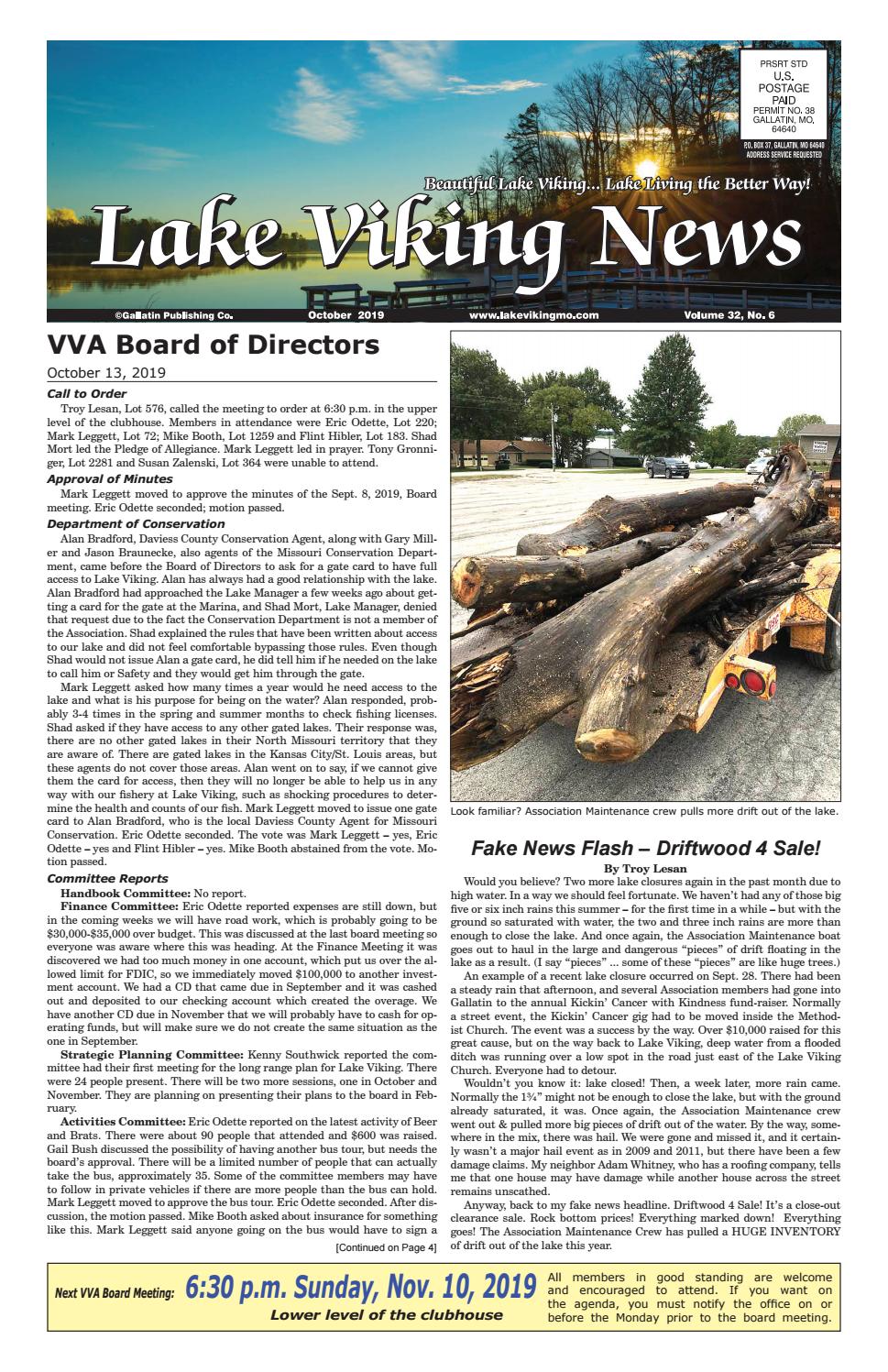 Lake Viking News - October 2019 by GranDesign - Issuu