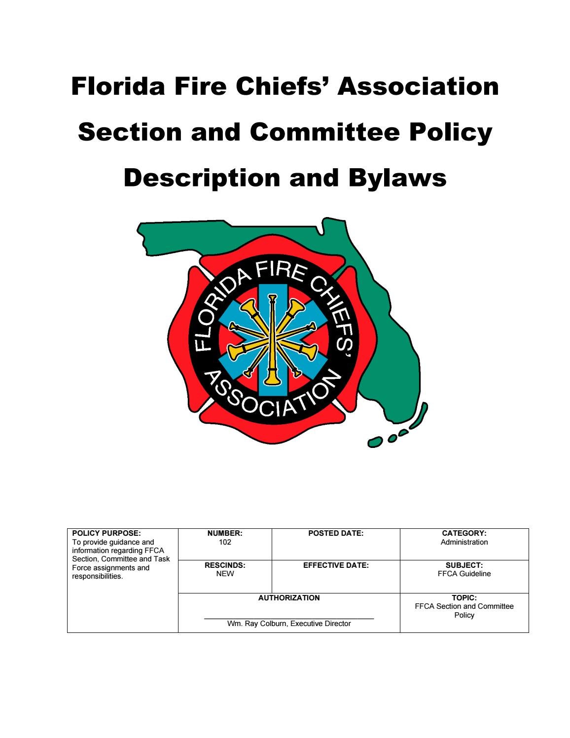 FFCA Section and Committee Policy, Description and Bylaws by ffca - Issuu