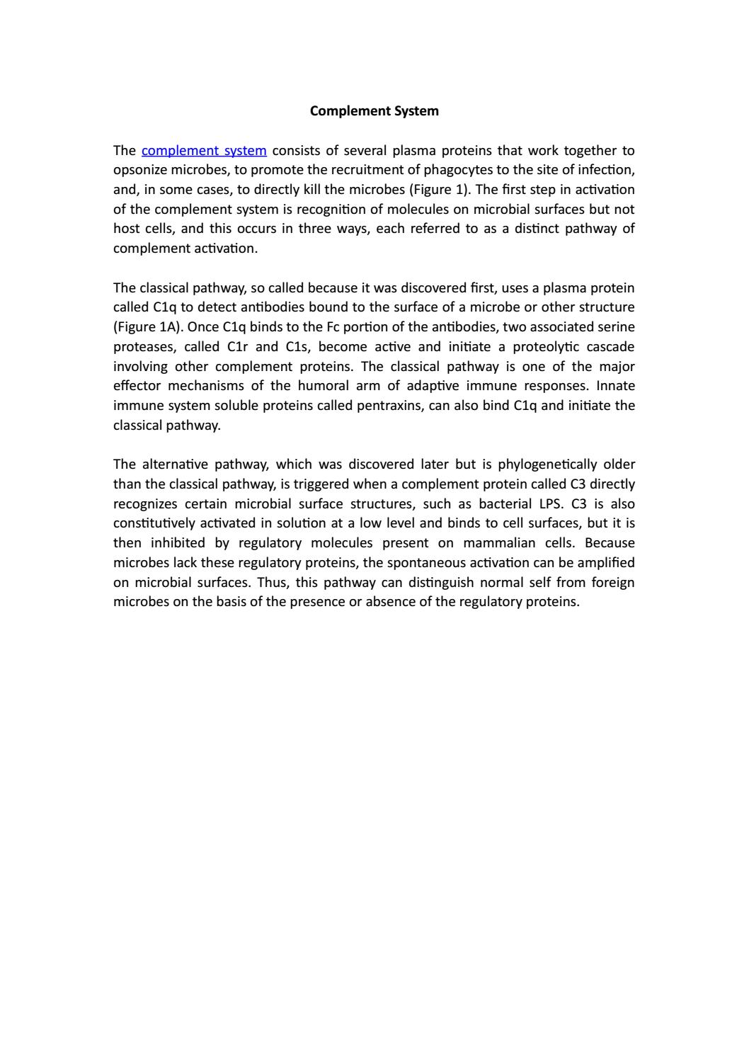 Complement System by Creative Diagnostics - Issuu