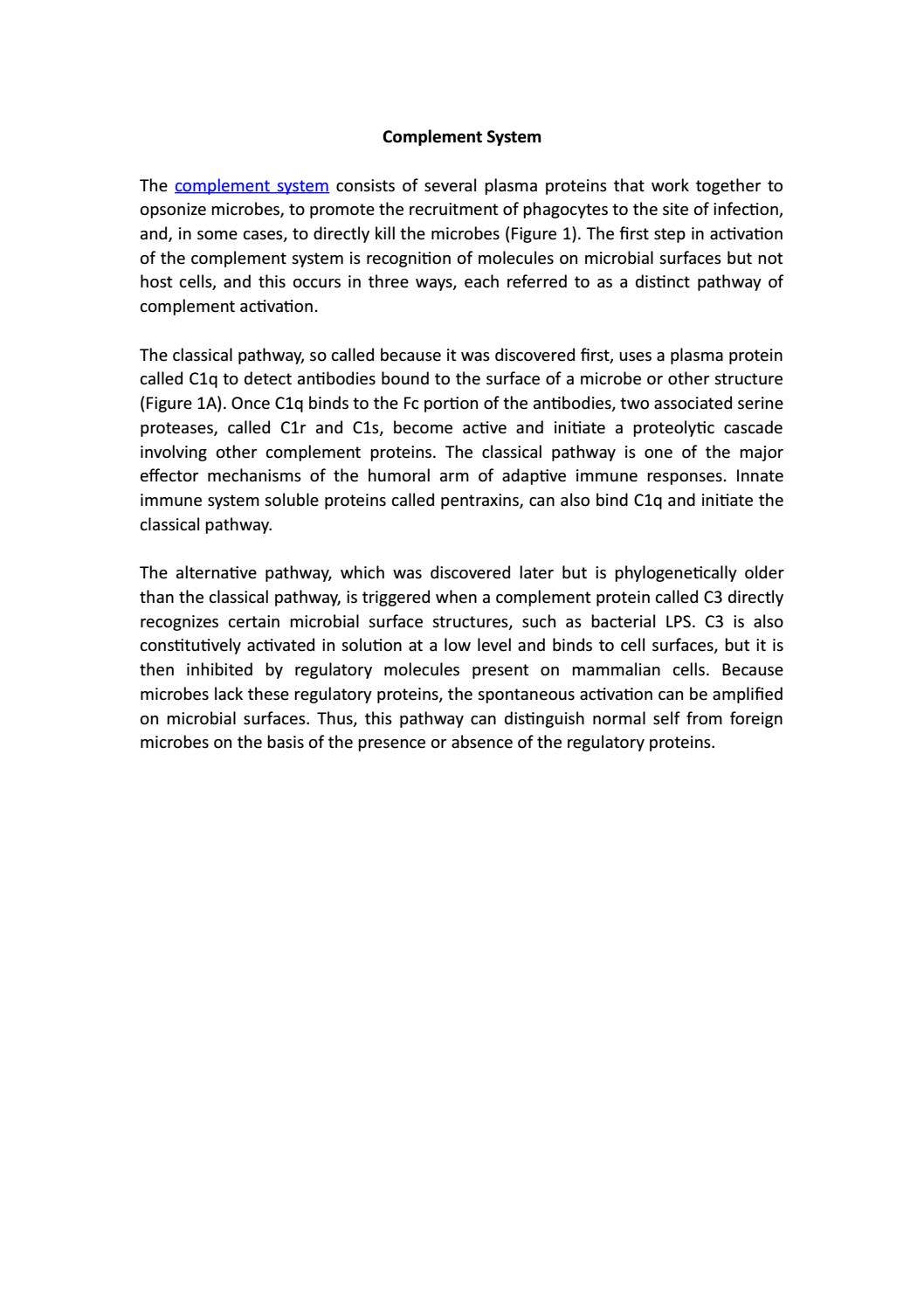 Complement System by Creative Diagnostics - Issuu