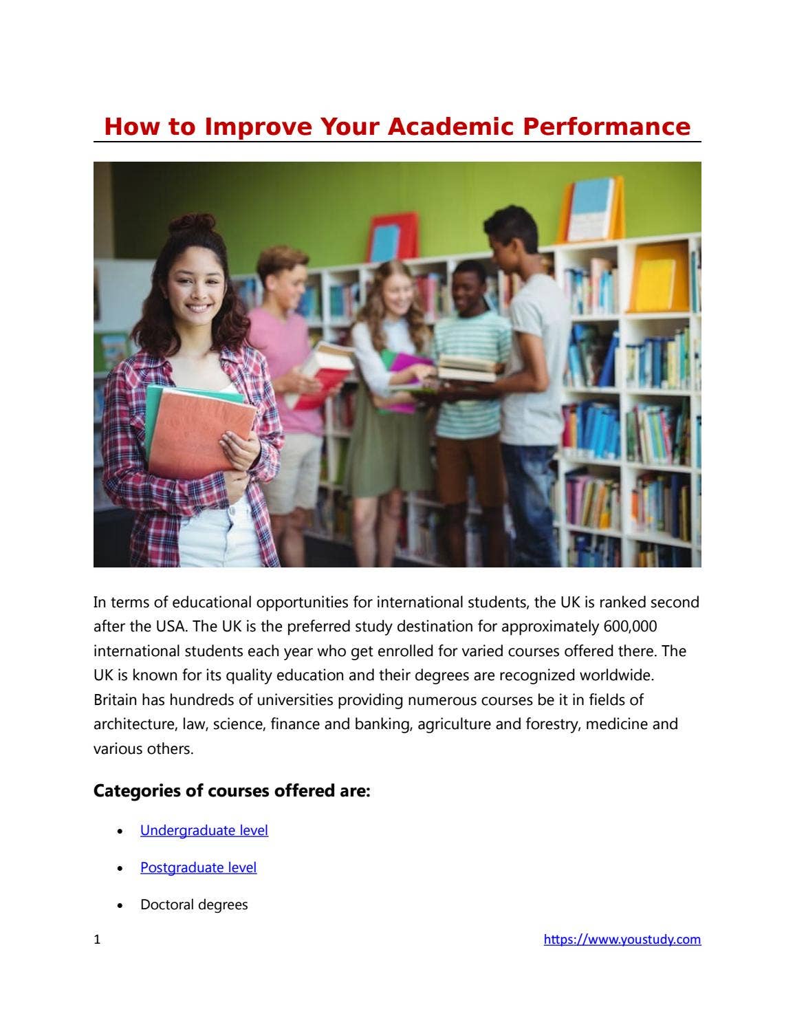 How to Improve Your Academic Performance by YouStudy - Issuu