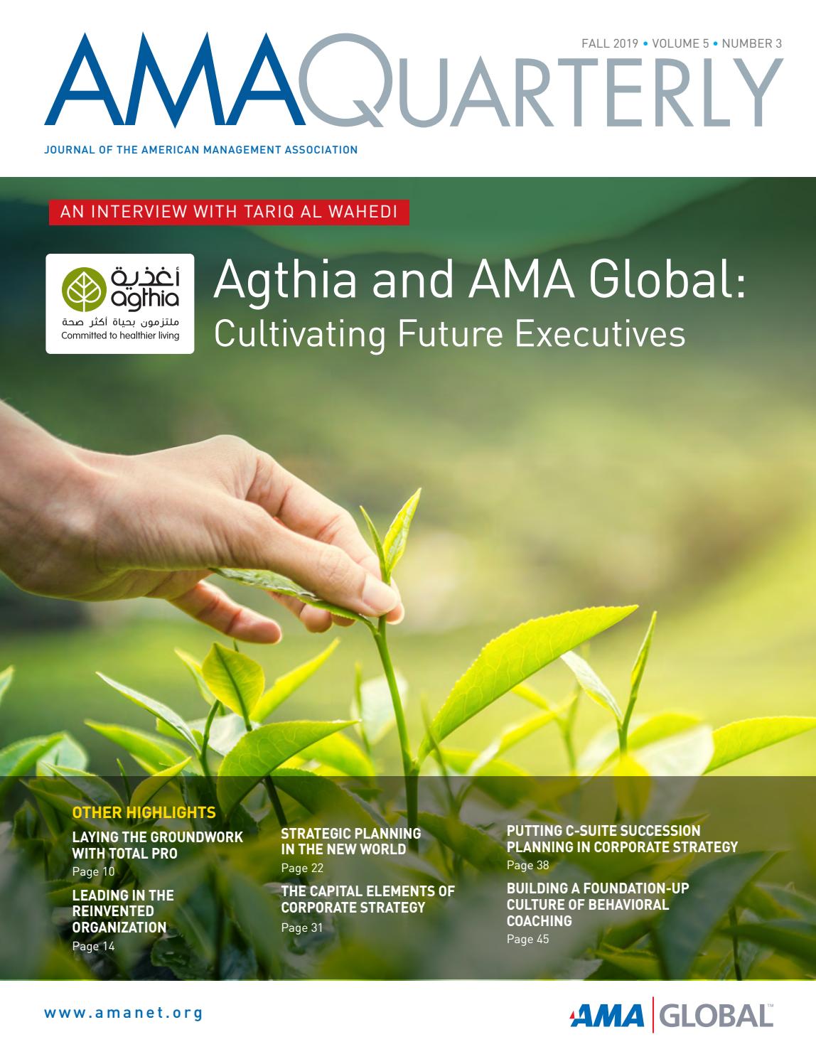 AMA Quarterly - Fall 2019 by AmericanManagementAssociation - Issuu