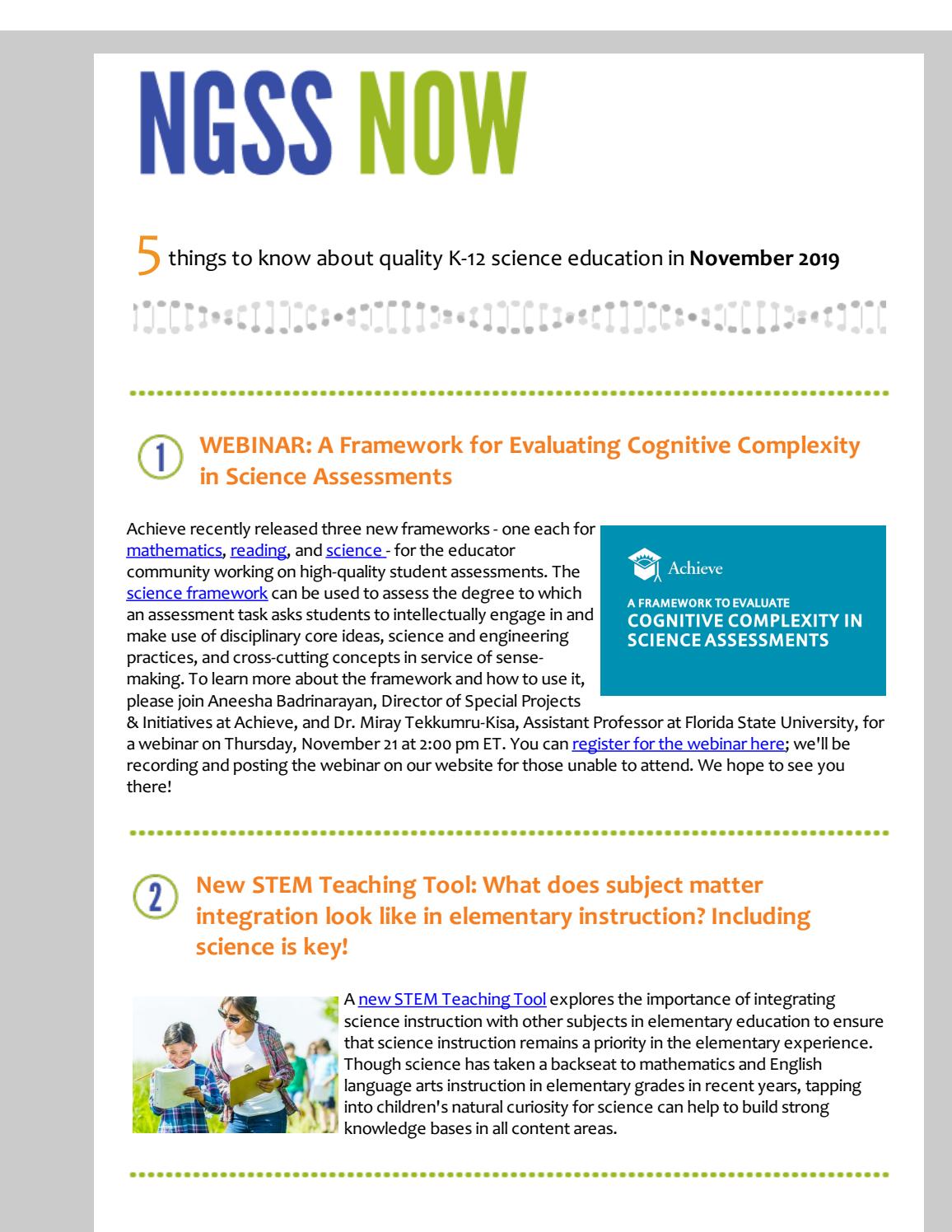 NGSS Now November 2019 by NextGenScience - Issuu