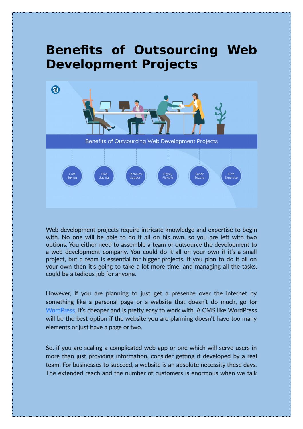 Benefits of Outsourcing Web Development Projects by Semidot Infotech ...