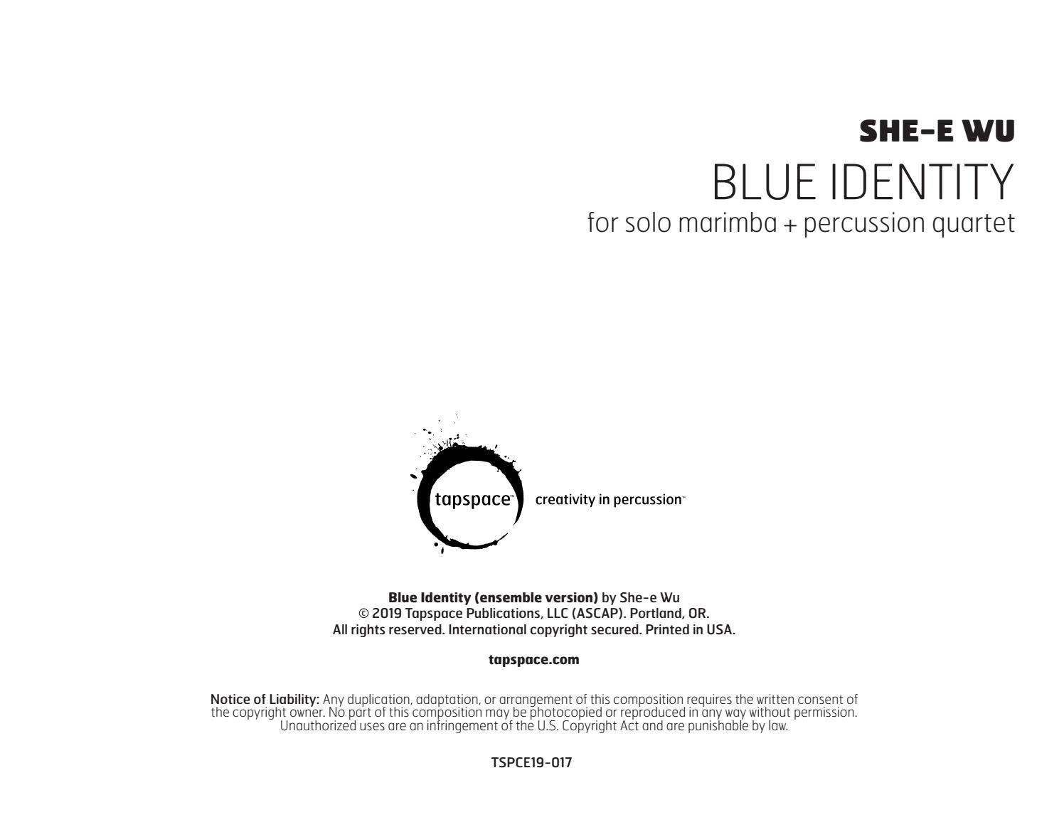 Blue Identity (ensemble version)-SAMPLE by Tapspace - Issuu