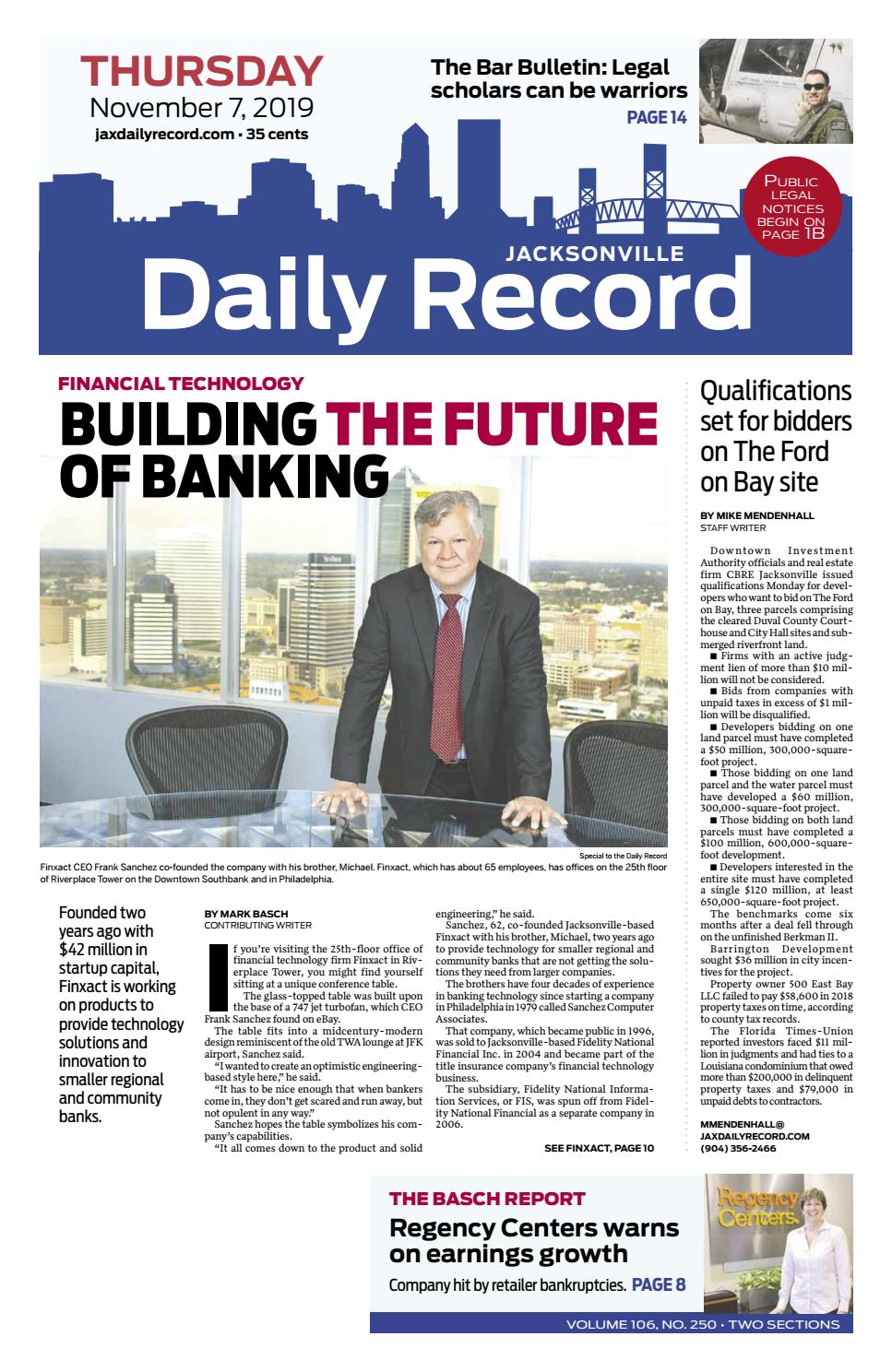 Jacksonville Daily Record 11/7/19 by Daily Record & Observer LLC - Issuu