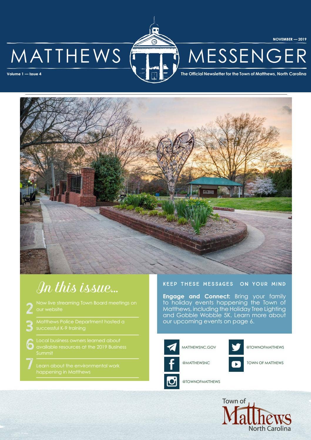 Matthews Messenger | November 2019 by matthewsnc - Issuu