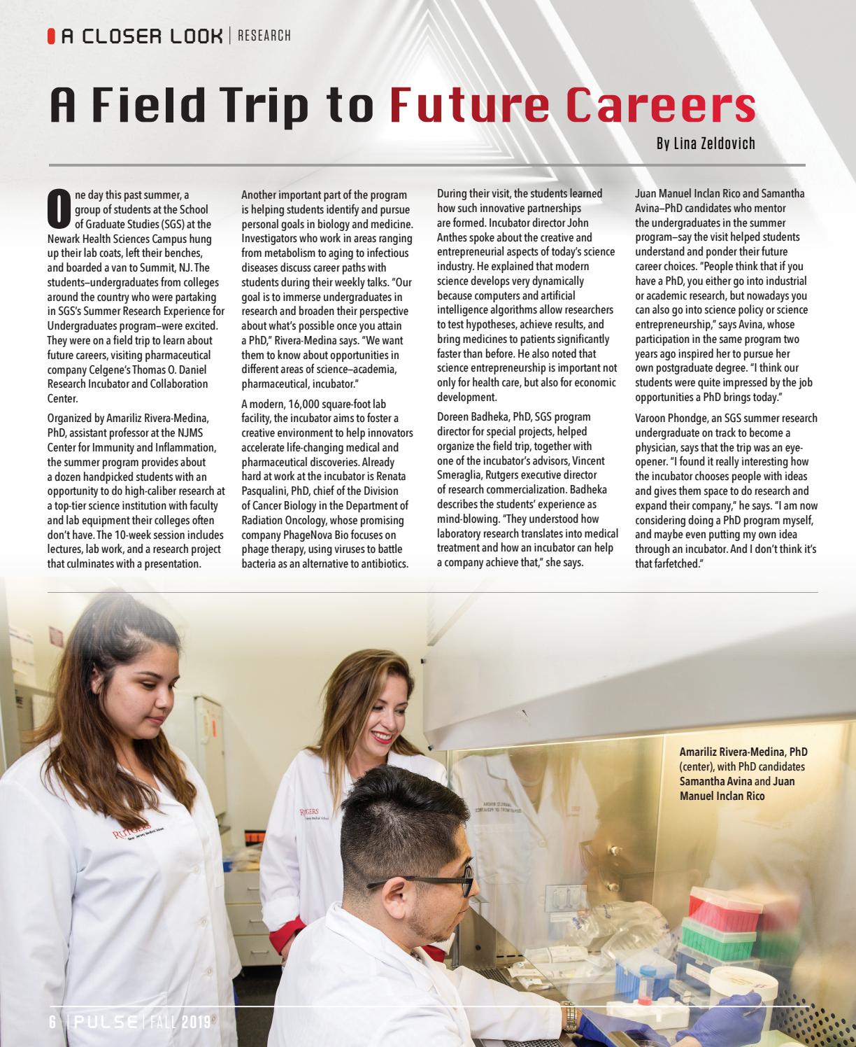 Pulse Magazine Fall 2019 by Rutgers New Jersey Medical School - Issuu