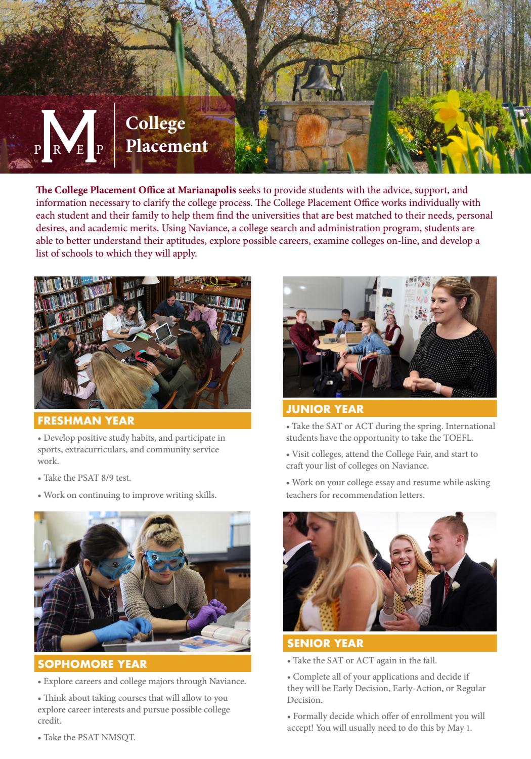 College Placement by Marianapolis - Issuu