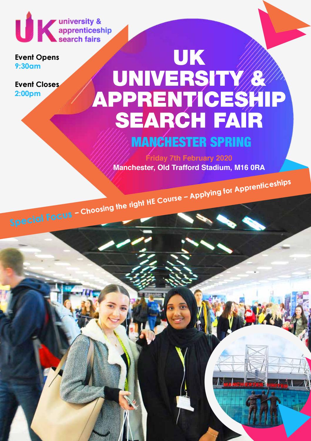 UK UNIVERSITY & APPRENTICESHIP SEARCH FAIR - Manchester Feb20 by ...