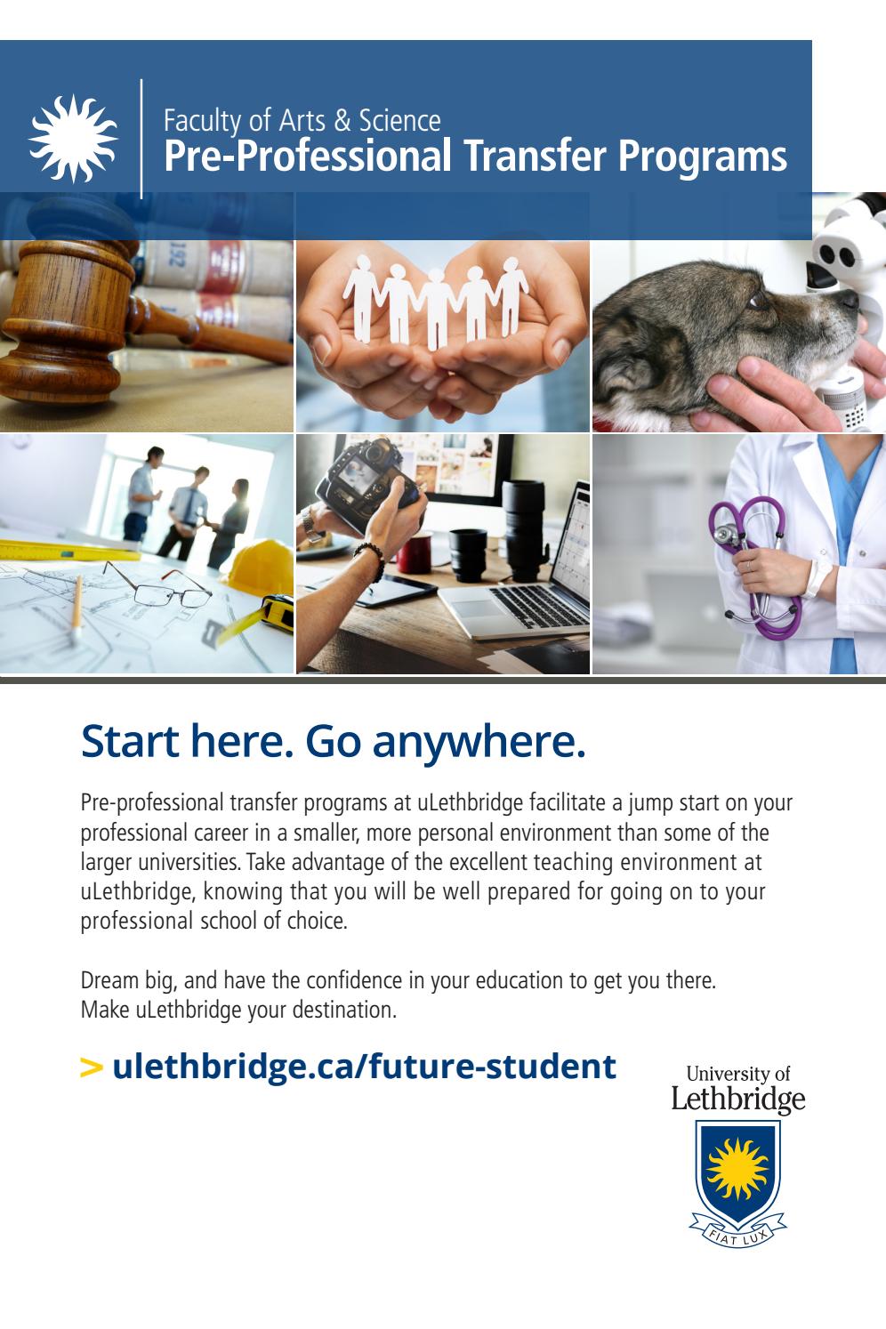 Pre-Professional Programs | University of Lethbridge by University of ...