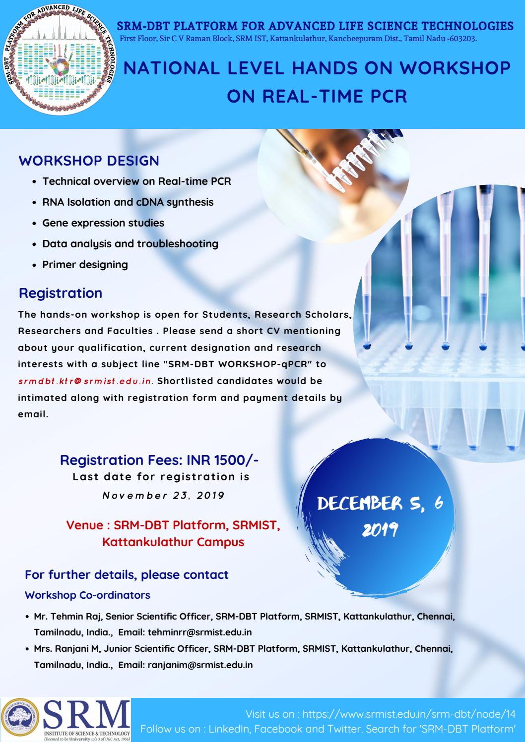 National Level Hands On Workshop on Real-Time PCR by BioTecNika - Issuu