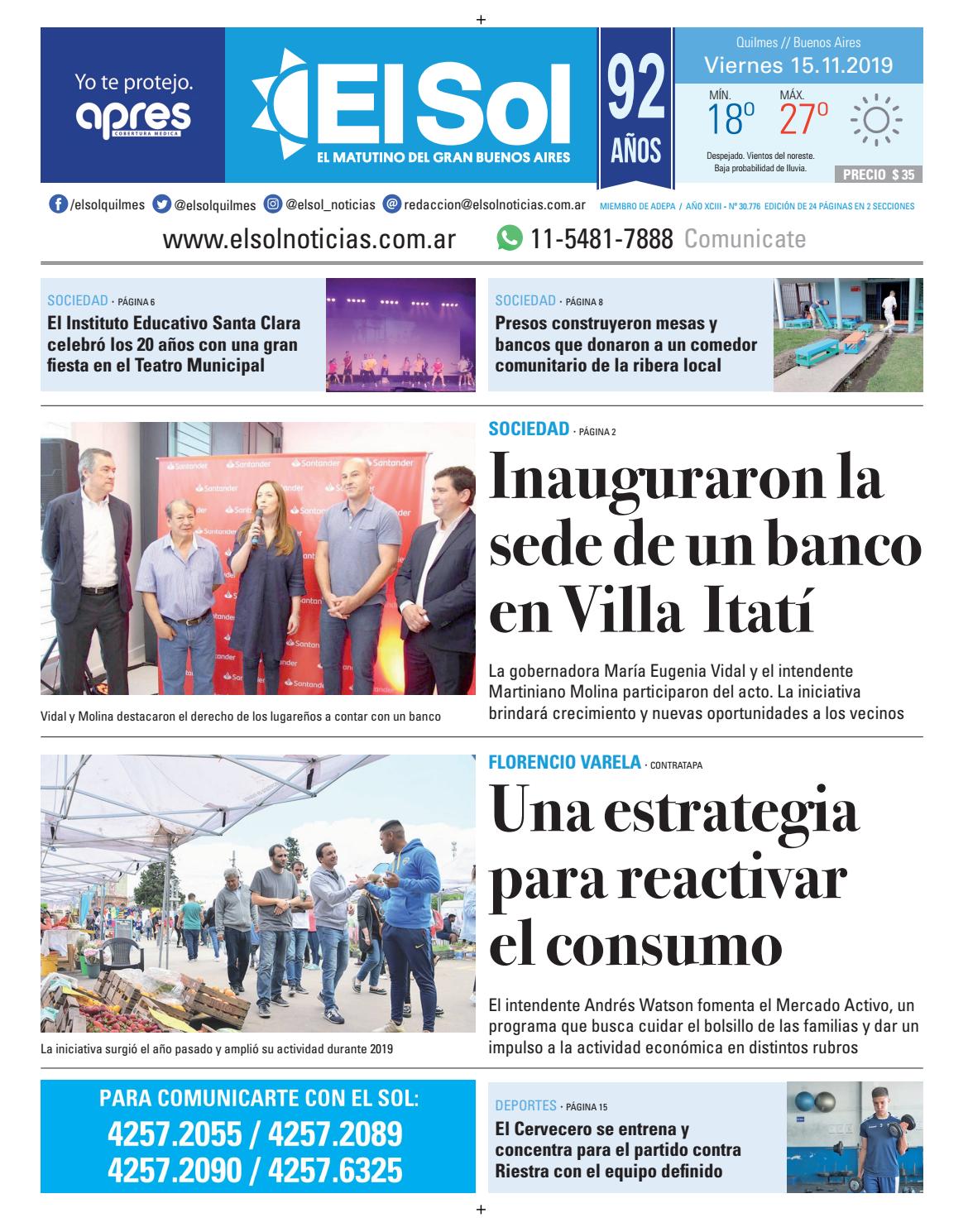 El Sol 15-11-2019 by Diario EL SOL - Issuu