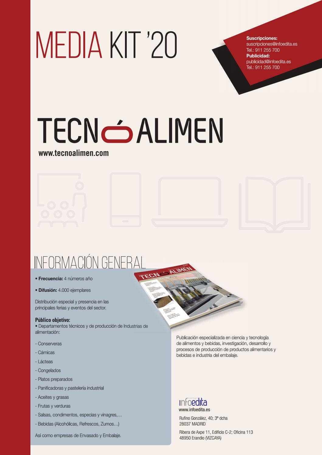 MEDIAKIT TECNOALIMEN 2020 by Infoedita Comunicacion Profesional - Issuu