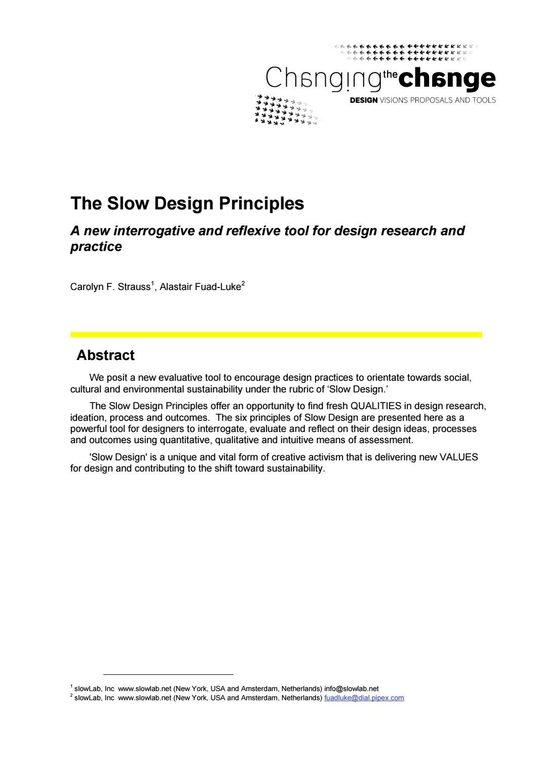 Slow_Design_Principle by zzLL - Issuu