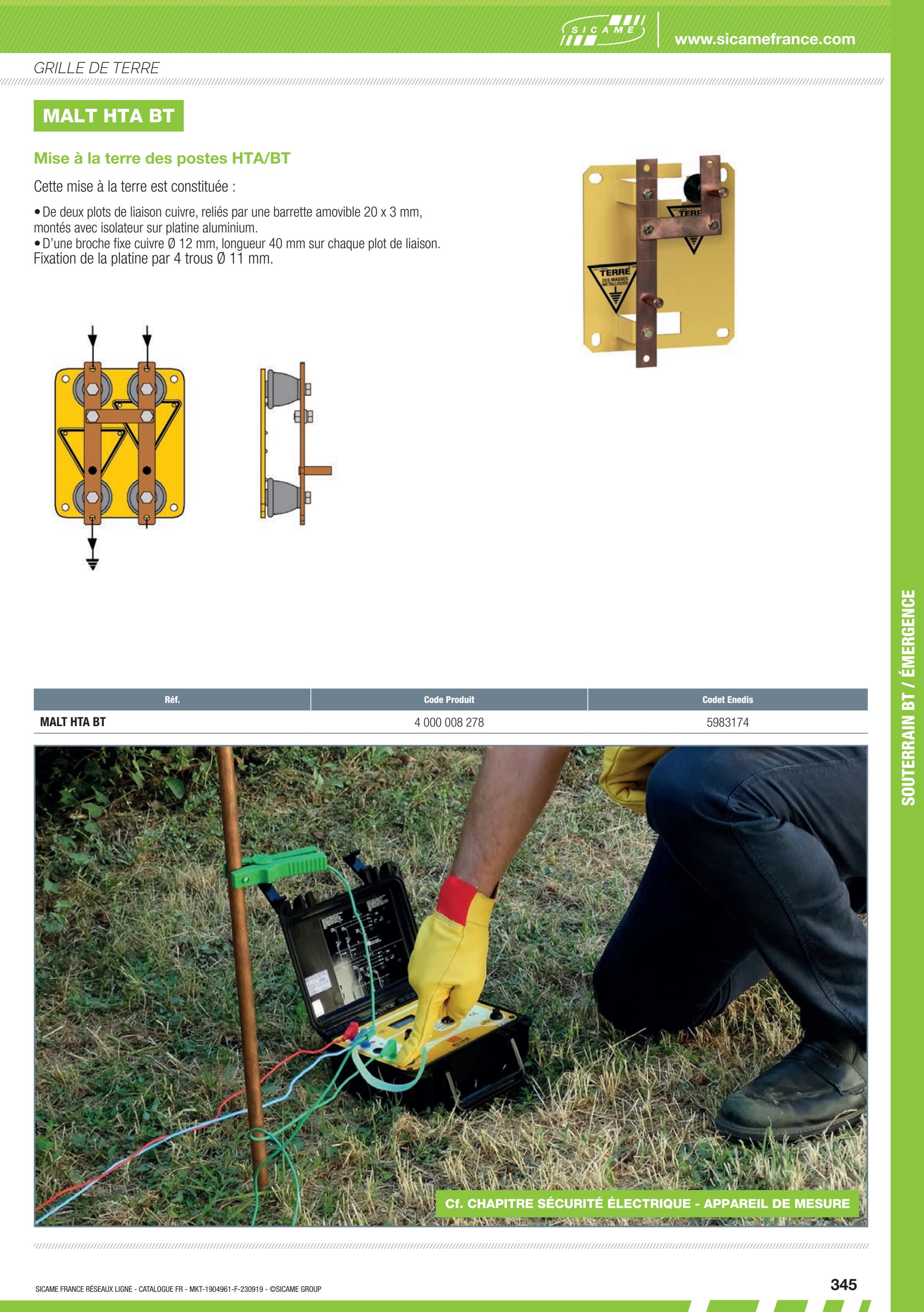 Catalogue SICAME FRANCE - Solutions pour Lignes HTA/BT (anciennement GSL) by Sicame - Issuu