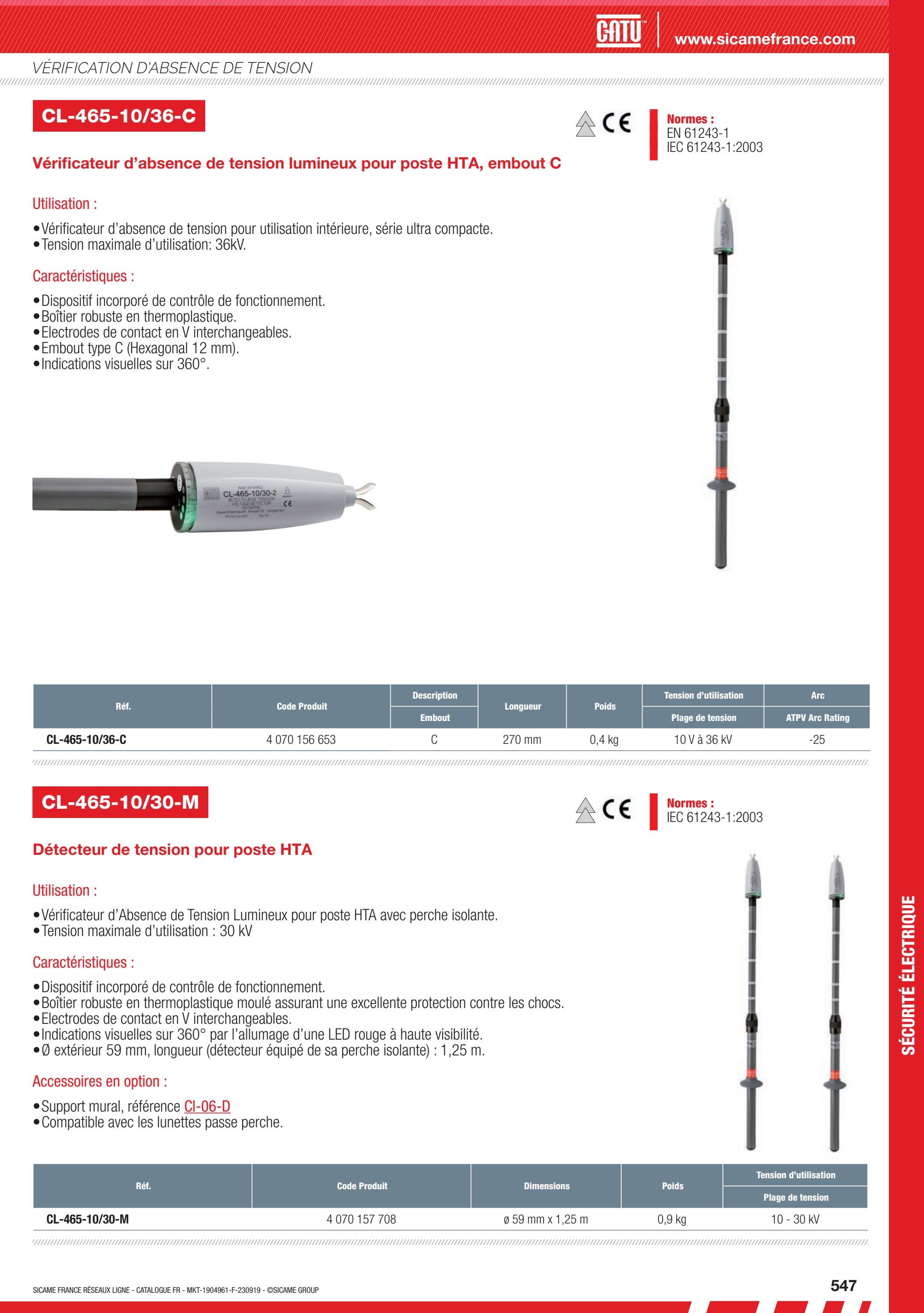Catalogue SICAME FRANCE - Solutions pour Lignes HTA/BT (anciennement GSL) by Sicame - Issuu