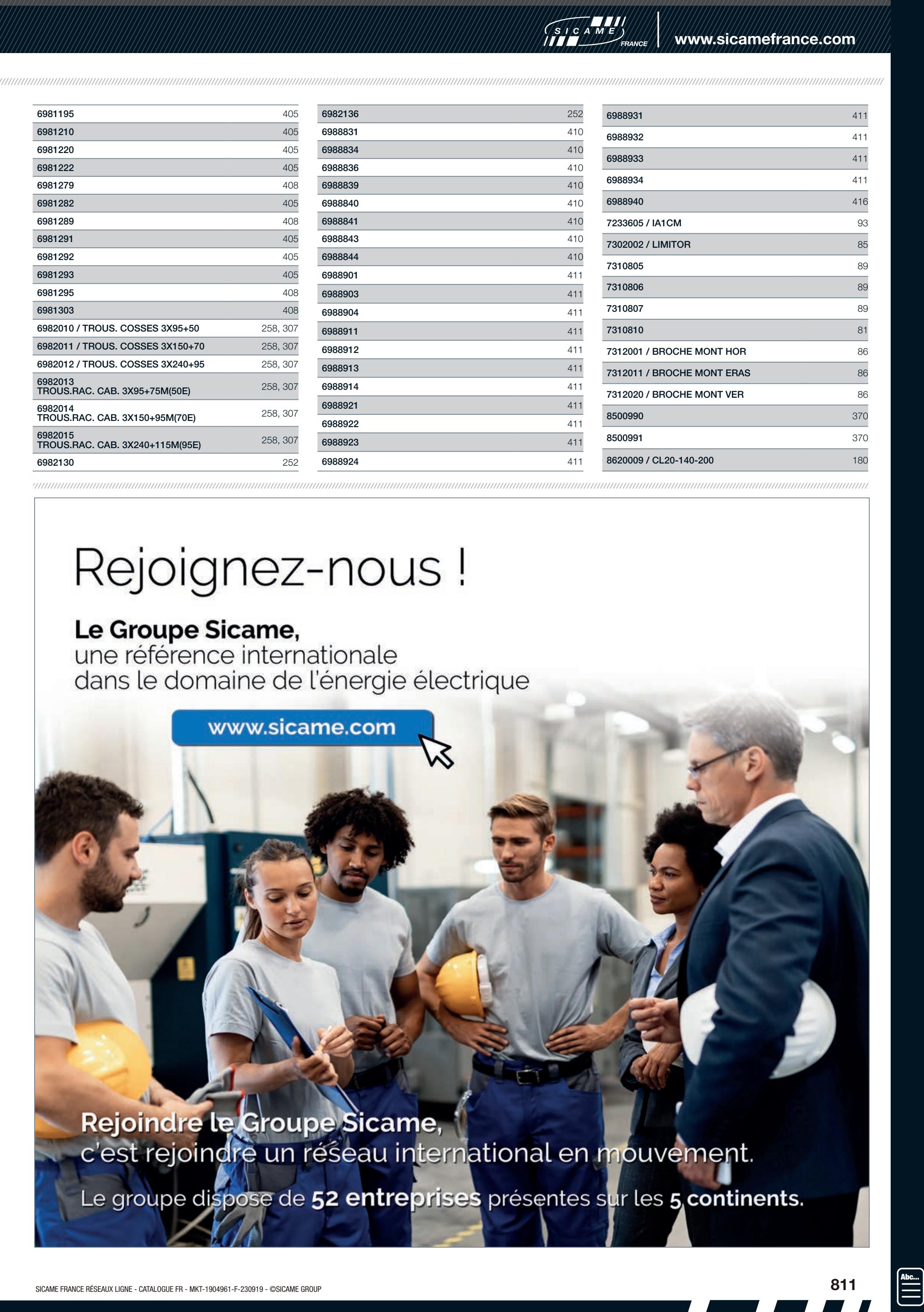 Catalogue SICAME FRANCE - Solutions pour Lignes HTA/BT (anciennement GSL) by Sicame - Issuu
