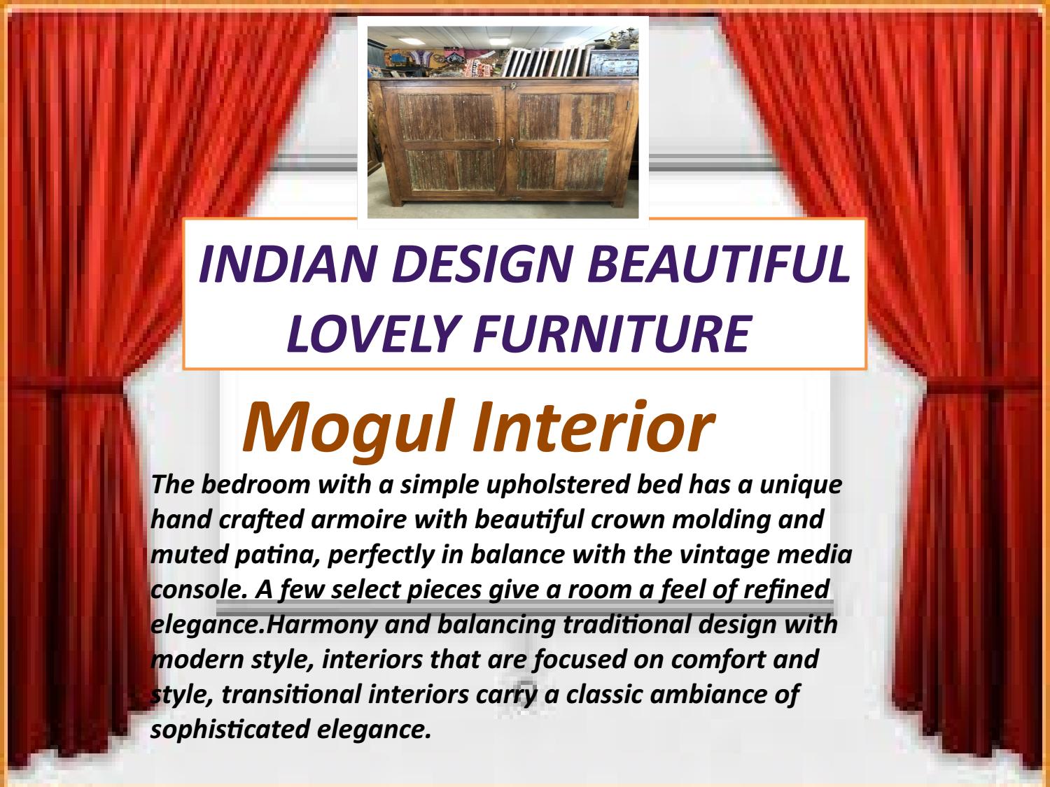 Indian Design Beautiful Lovely Furniture by Mogul Interiors - Issuu