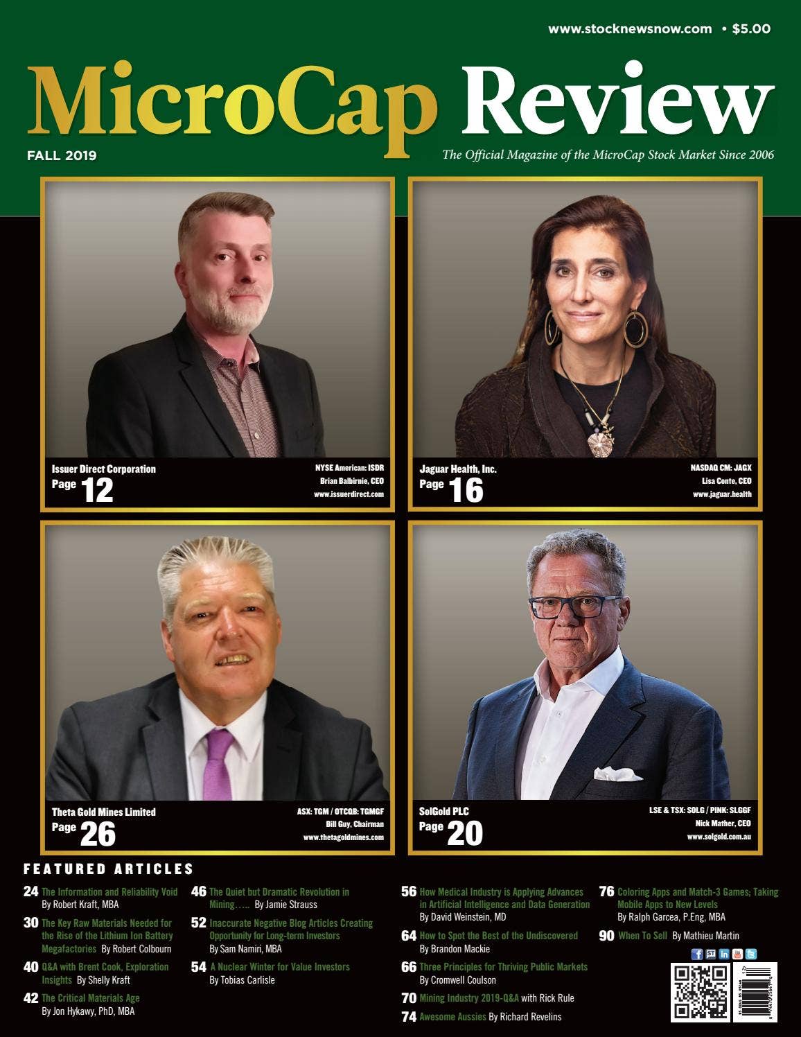 MicroCap Review Fall 2019 by Planet MicroCap Review Magazine - Issuu