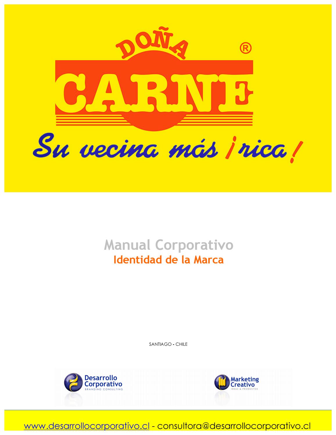 Manual Corporativo Doña Carne by Desarrollo Corporativo - Issuu
