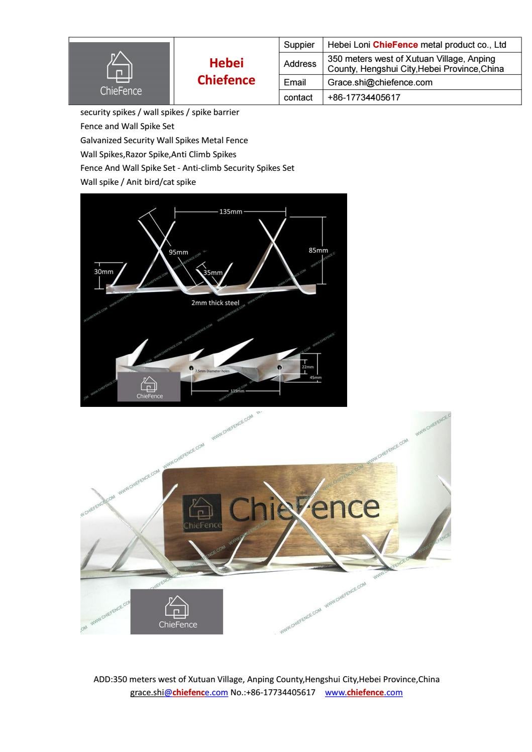 chiefence company-Shark Tooth Fencing Spikes Against Pets and birds ...