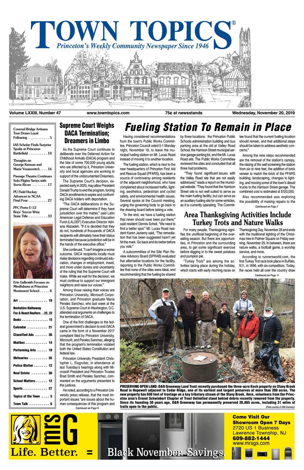 Town Topics Newspaper, November 20 by Witherspoon Media Group - Issuu