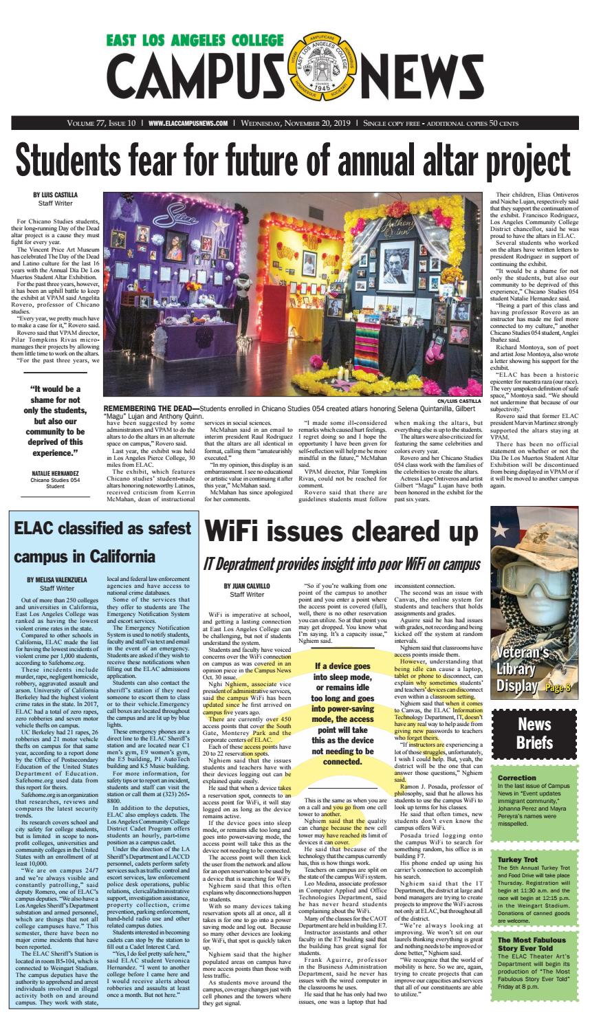 Campus News Fall 2019 Issue 10 by Editor in Chief Campus News - Issuu