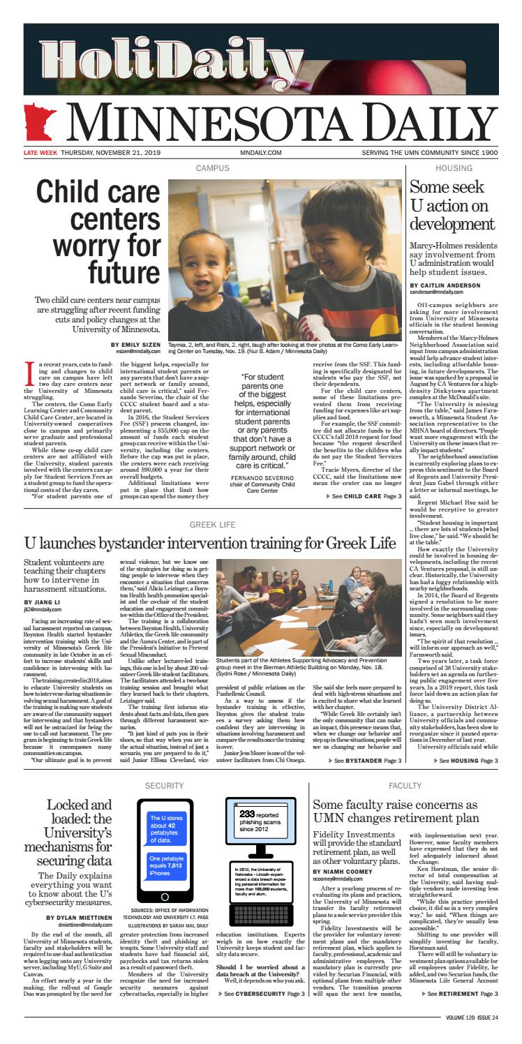 November 21, 2019 by The Minnesota Daily - Issuu