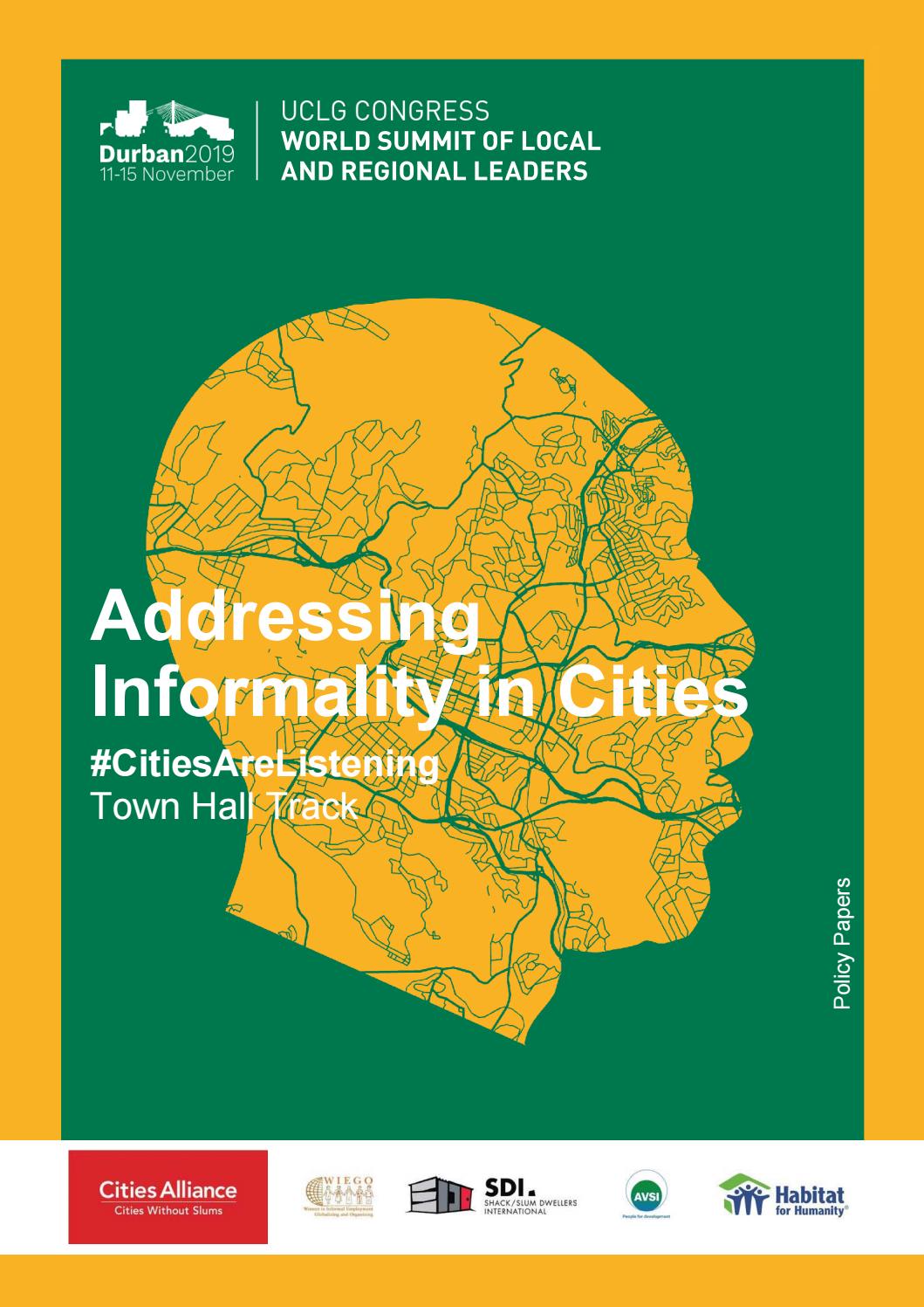 Addresing informality in Cities - Policy Paper by UCLG CGLU - Issuu